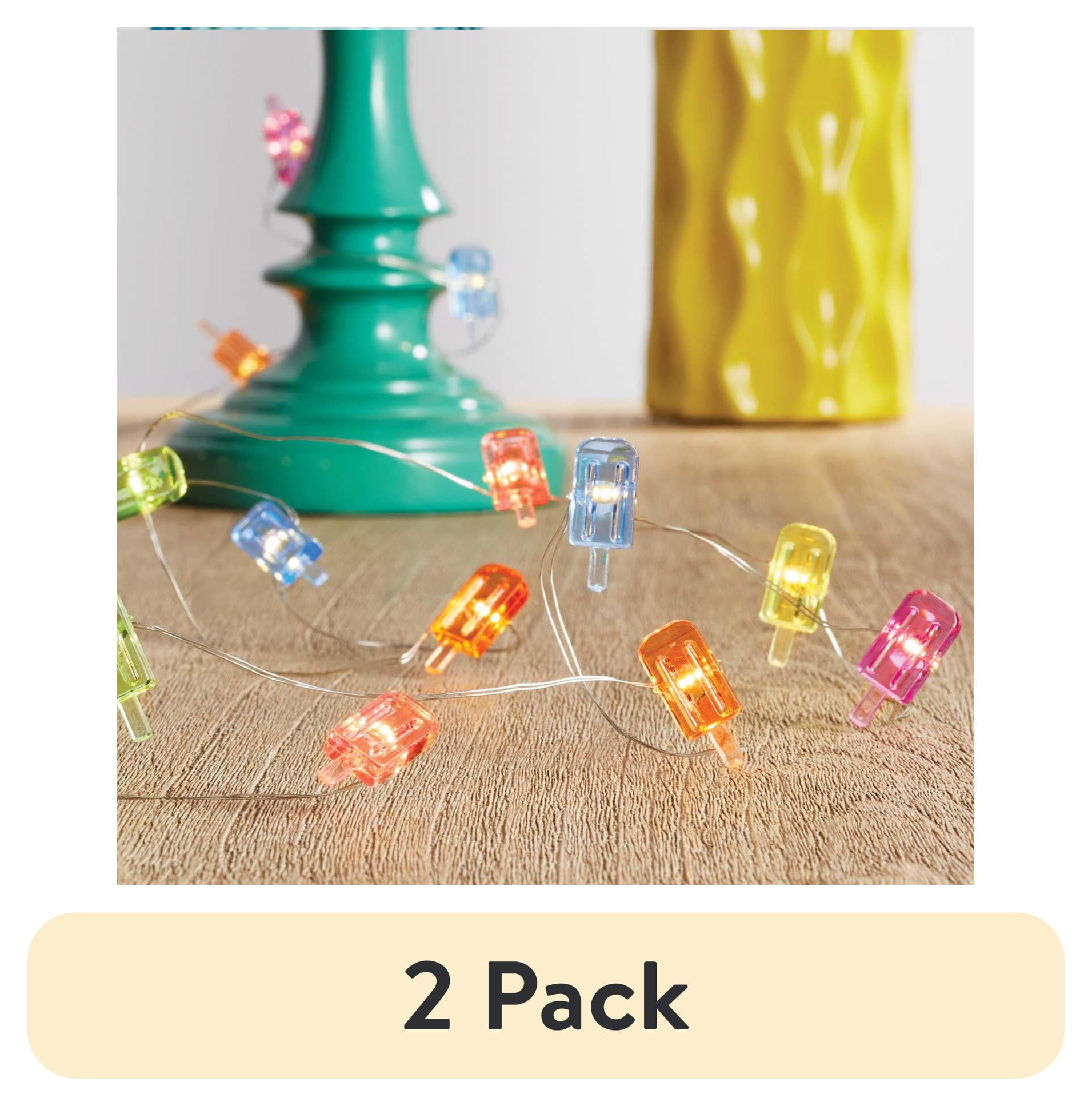 (2 pack) Mainstays 6ft Popsicle Indoor LED Fairy String Lights with ...