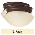 (2 pack) Mainstays 7.5" Classic Flush Mount Ceiling Light, Bronze ...