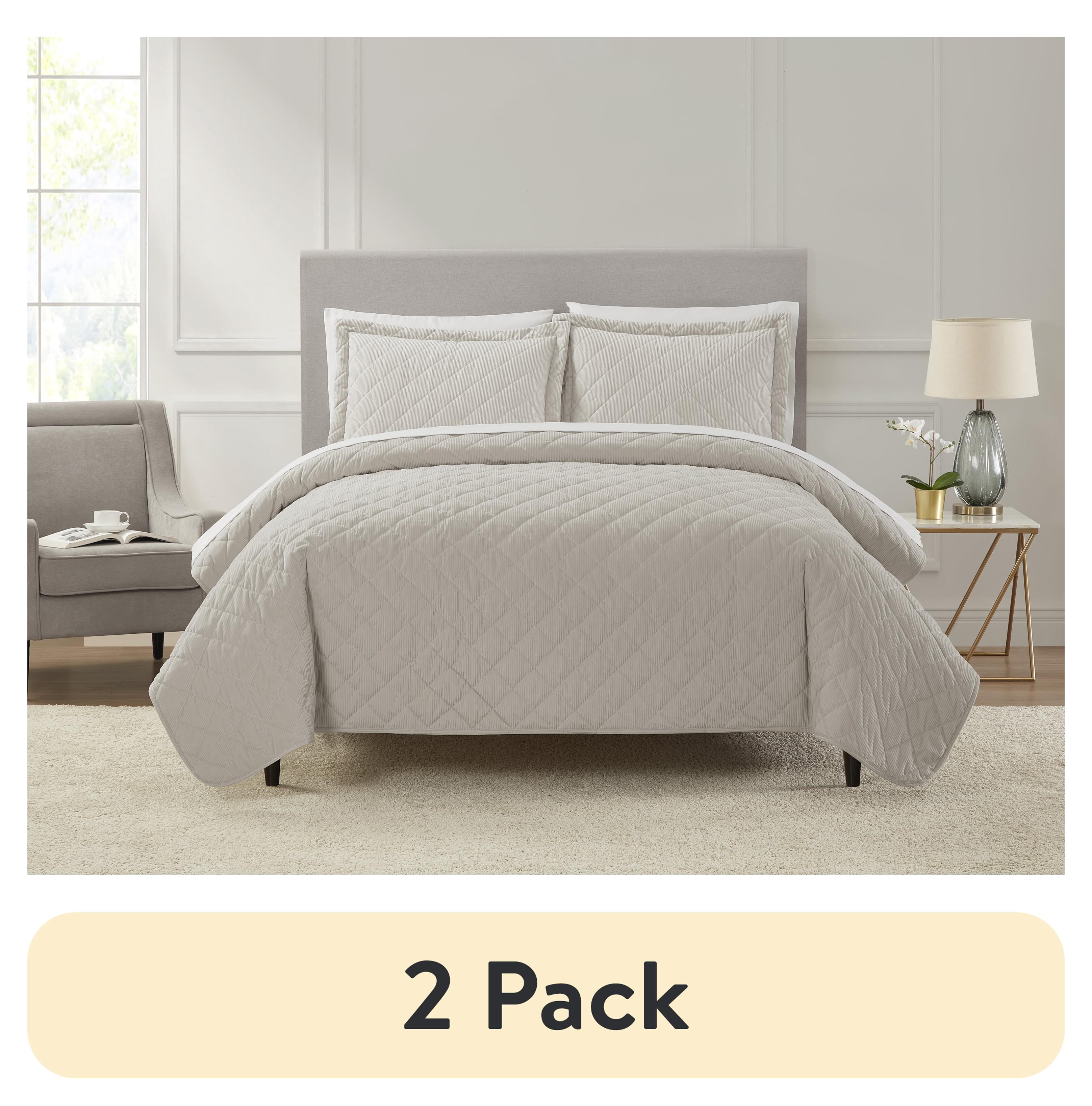 (2 pack) Mainstays 7 Piece Corduroy Quilt Set with Sheets, King ...