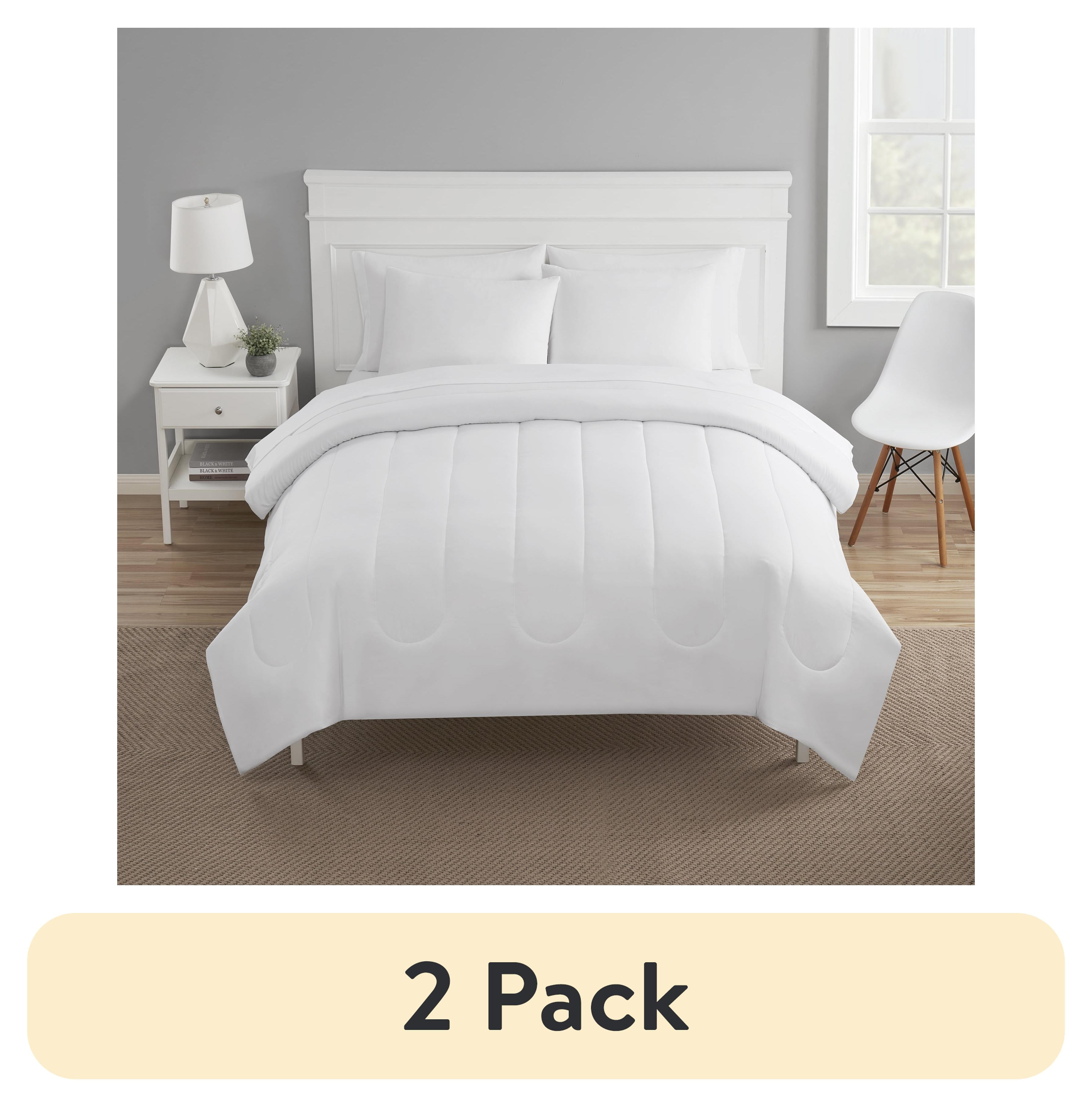 (2 pack) Mainstays 7 Piece Reversible Bed in a Bag Comforter Set with ...