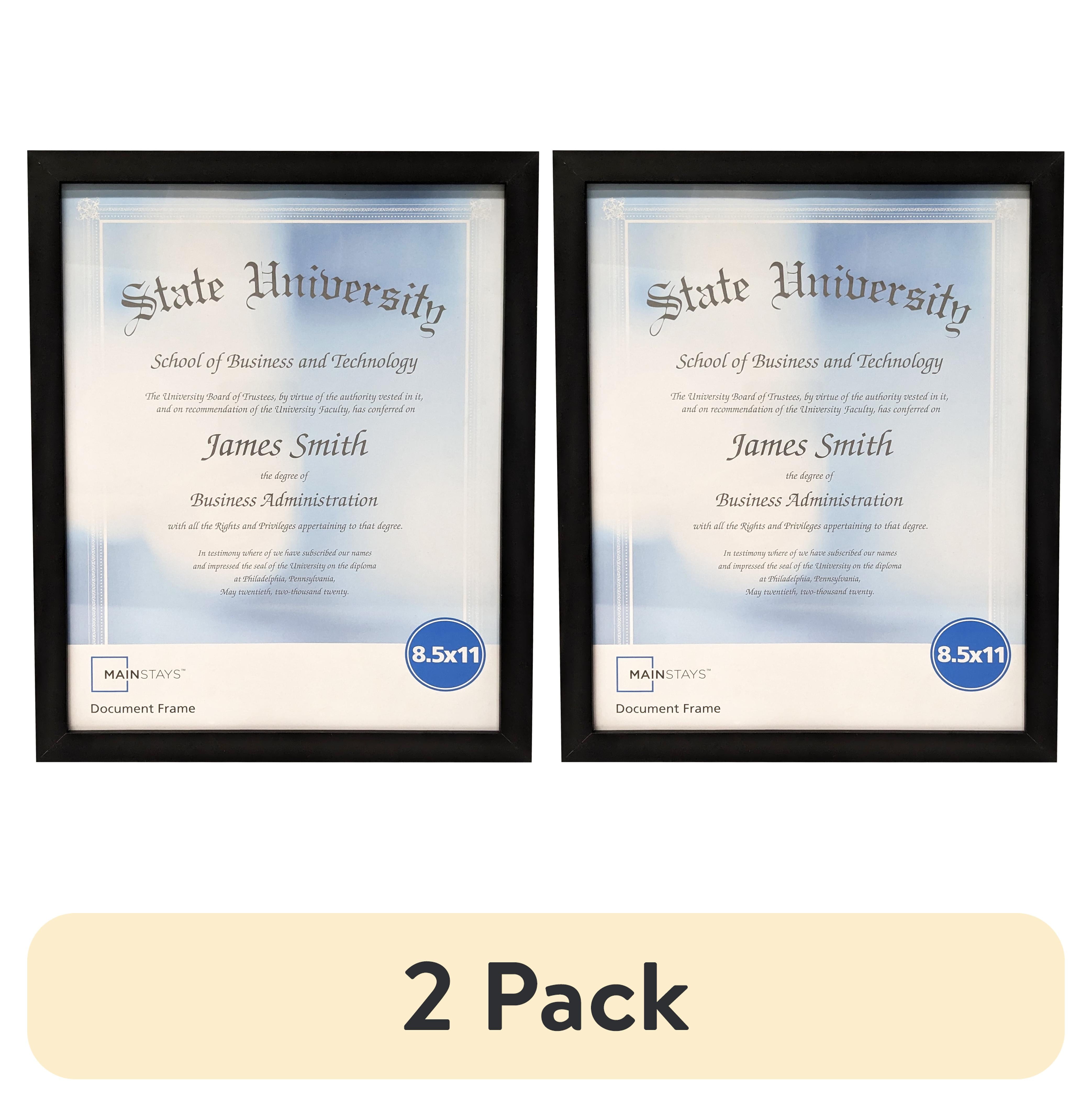 (2 pack) Mainstays – 8.5x11 Picture Frame – Black Document Frame Set of ...