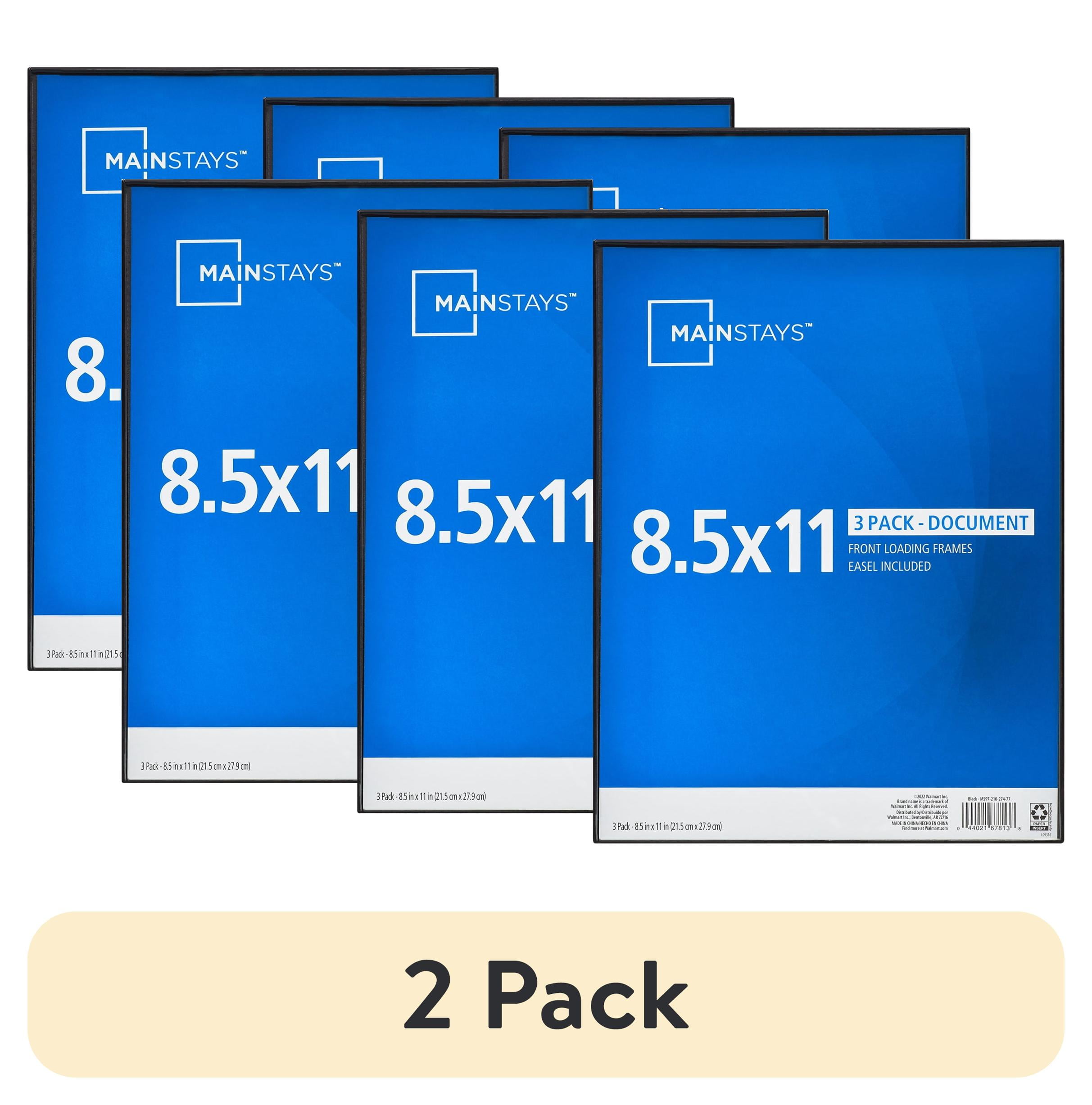 (2 pack) Mainstays – 8.5x11 Picture Frame – Black Front Loading ...