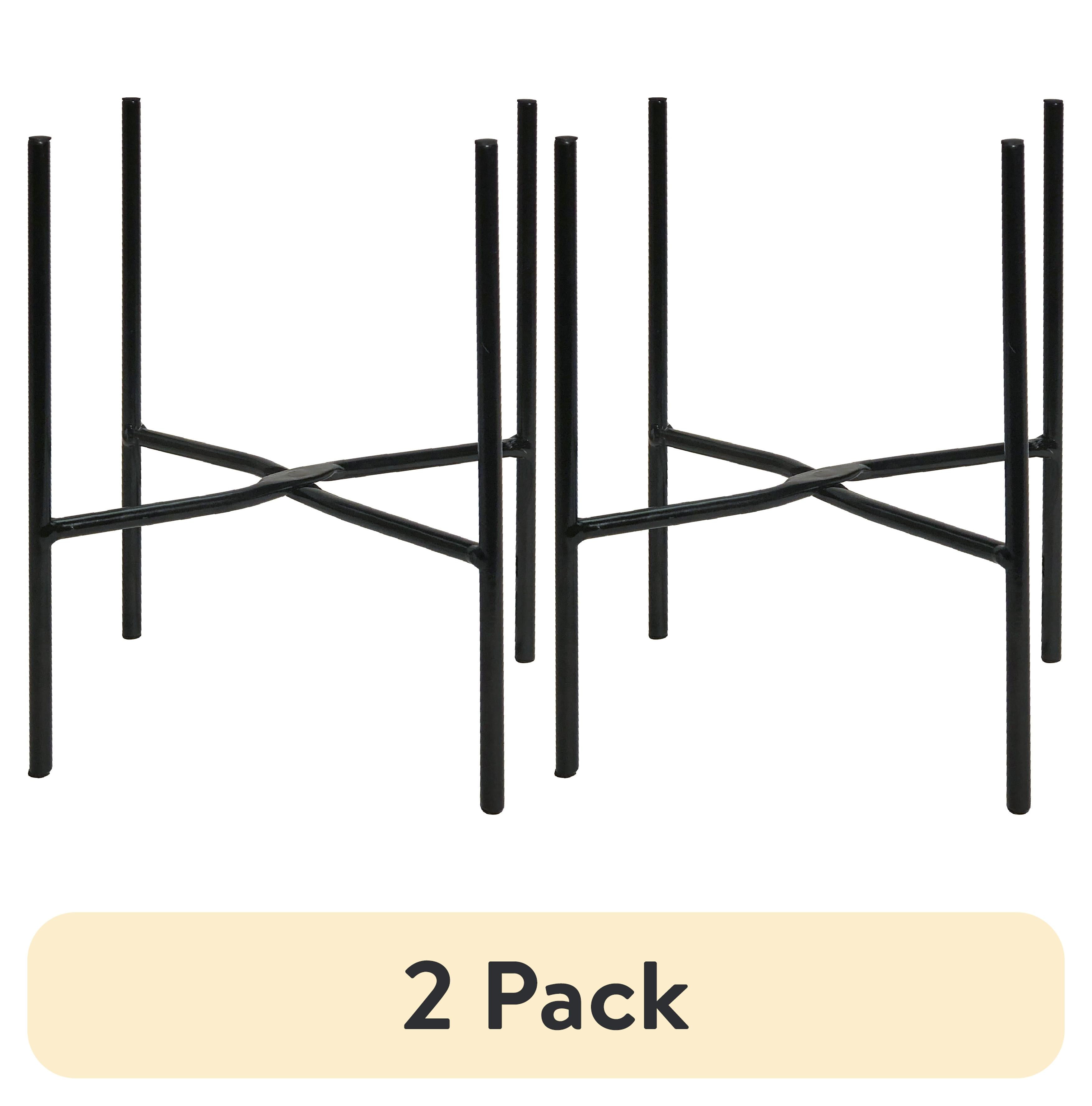 (2 pack) Mainstays 8 inch Black Metal Versatile Plant Stand - Walmart.com