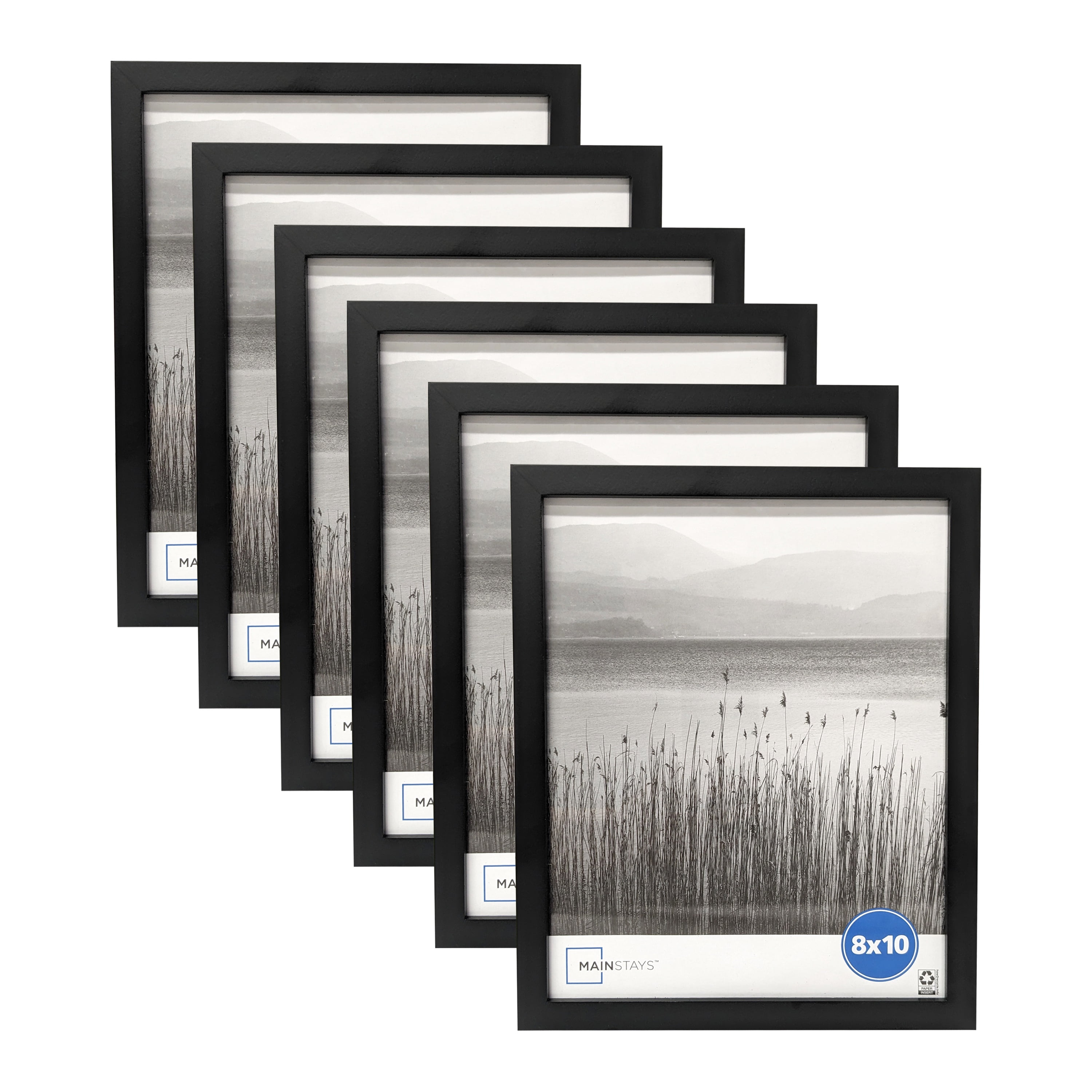 Mainstays 8x10 Black Gallery Picture Frames Set of 3 for Wall Photo Art ...