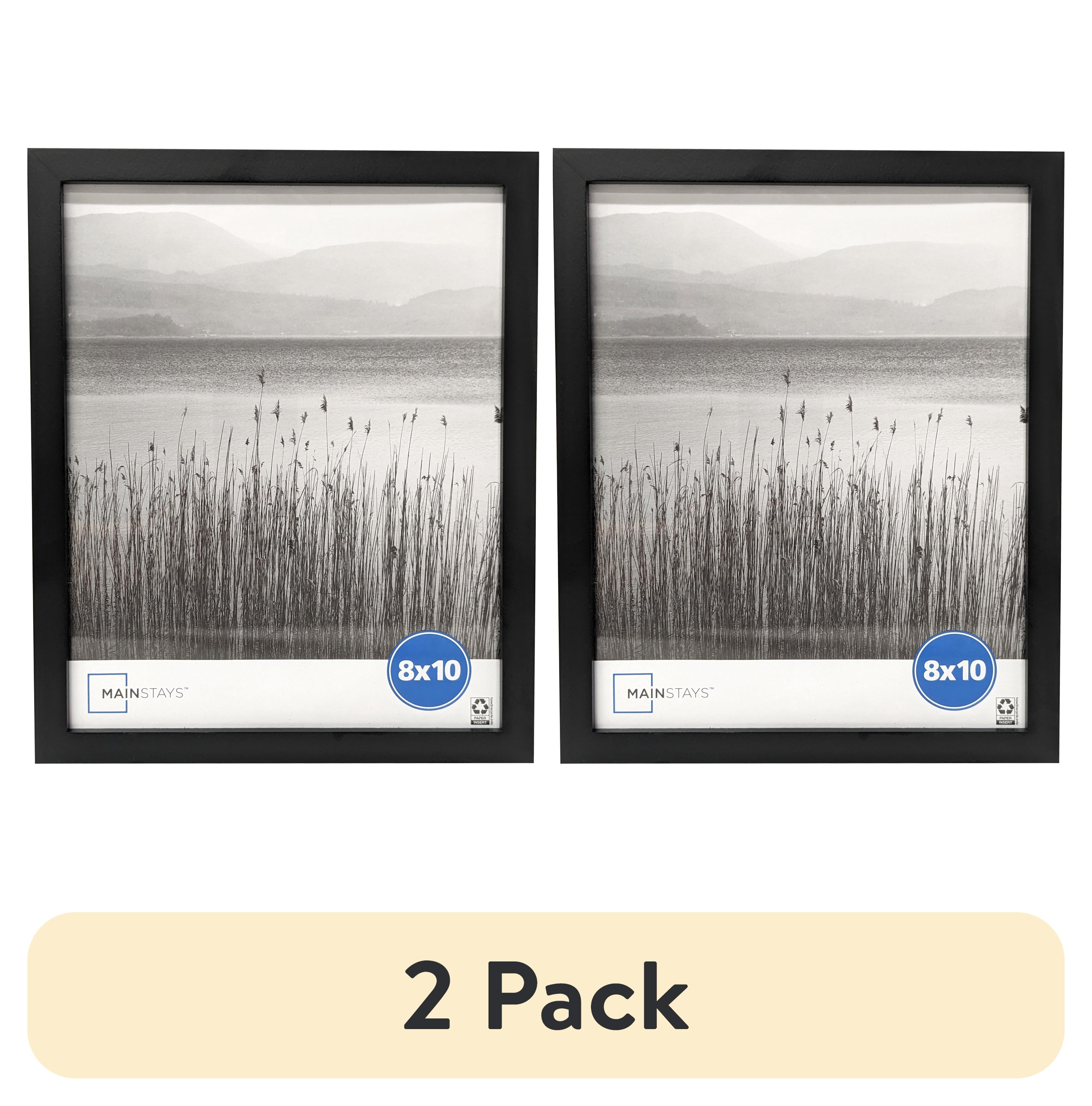 (2 pack) Mainstays 8x10 Linear Gallery Tabletop Picture Frame, Black ...