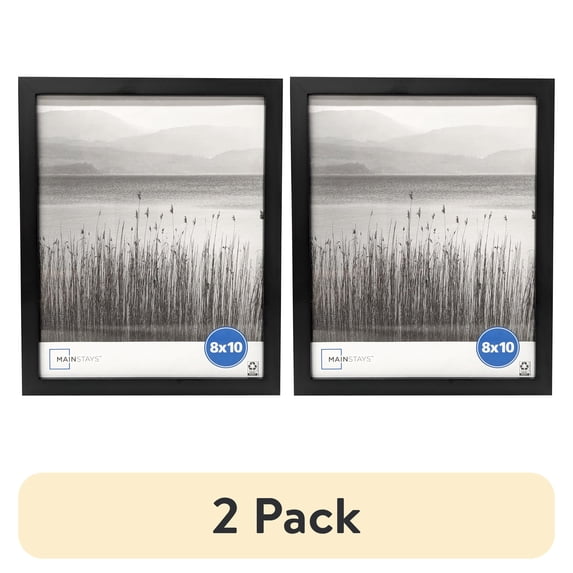 (2 pack) Mainstays – 8x10 Picture Frame – Black Linear Program Tabletop ...