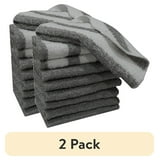 (2 pack) Mainstays 9-Piece Solid/Stripe Kitchen Dishcloth Set, Grey ...