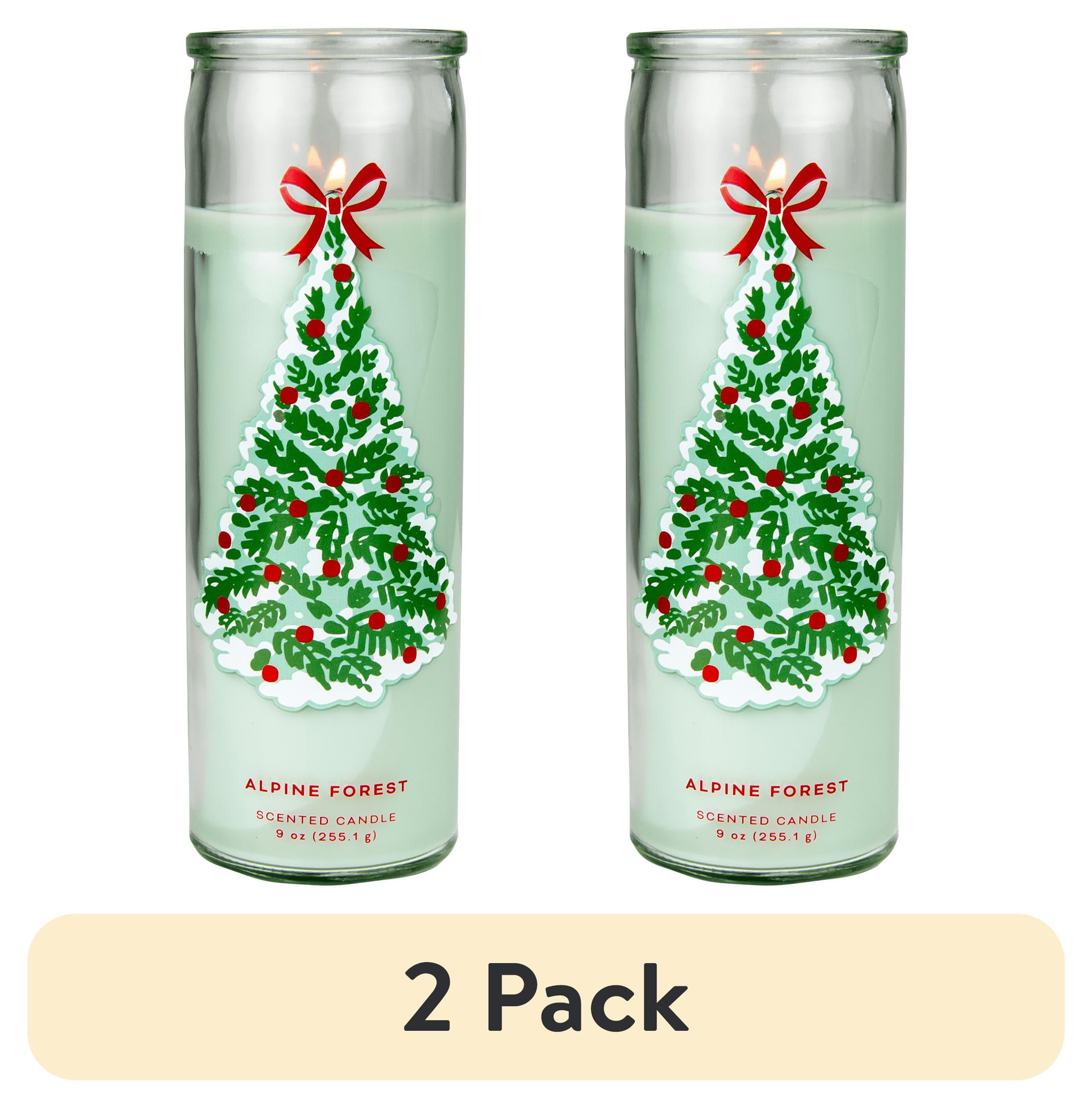 (2 pack) Mainstays 9oz Scented Single Wick Holiday Candle, Alpine ...