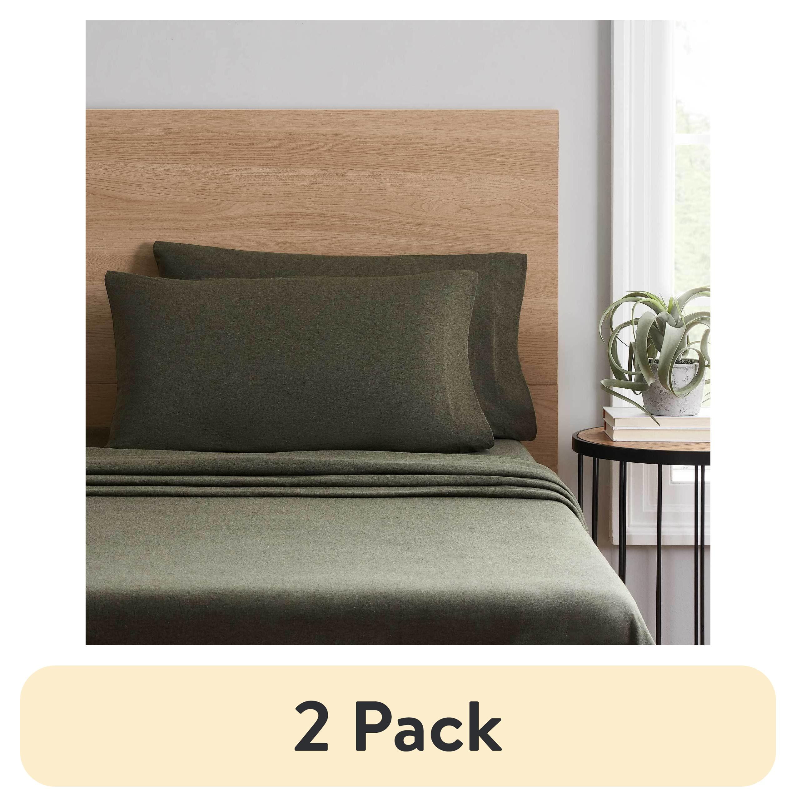 (2 pack) Mainstays Adult Extra Soft Jersey Bed Sheet Set, Queen, Sea ...