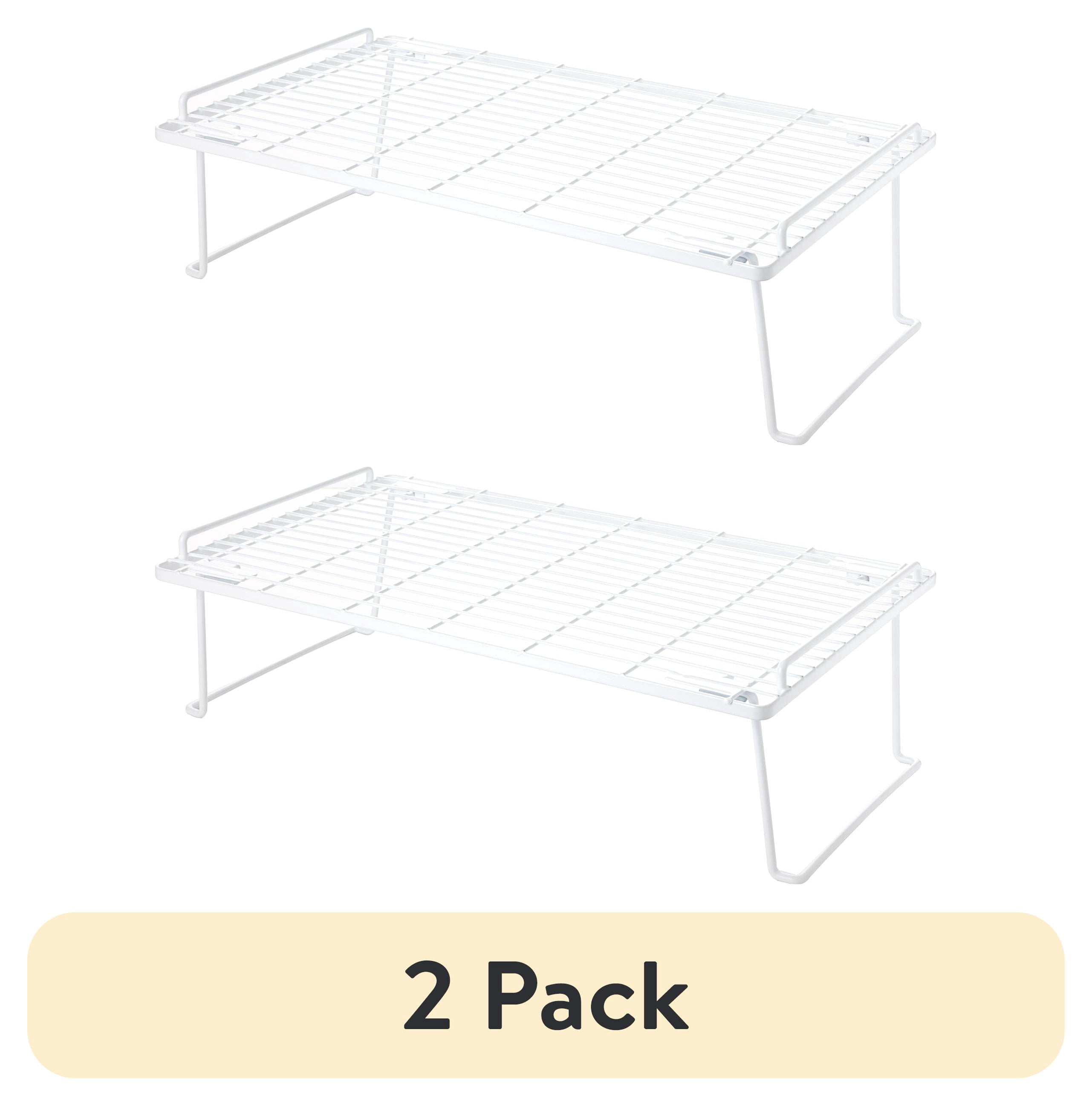 (2 pack) Mainstays Metal Wire Stacking Shelf Organizer for Kitchen ...