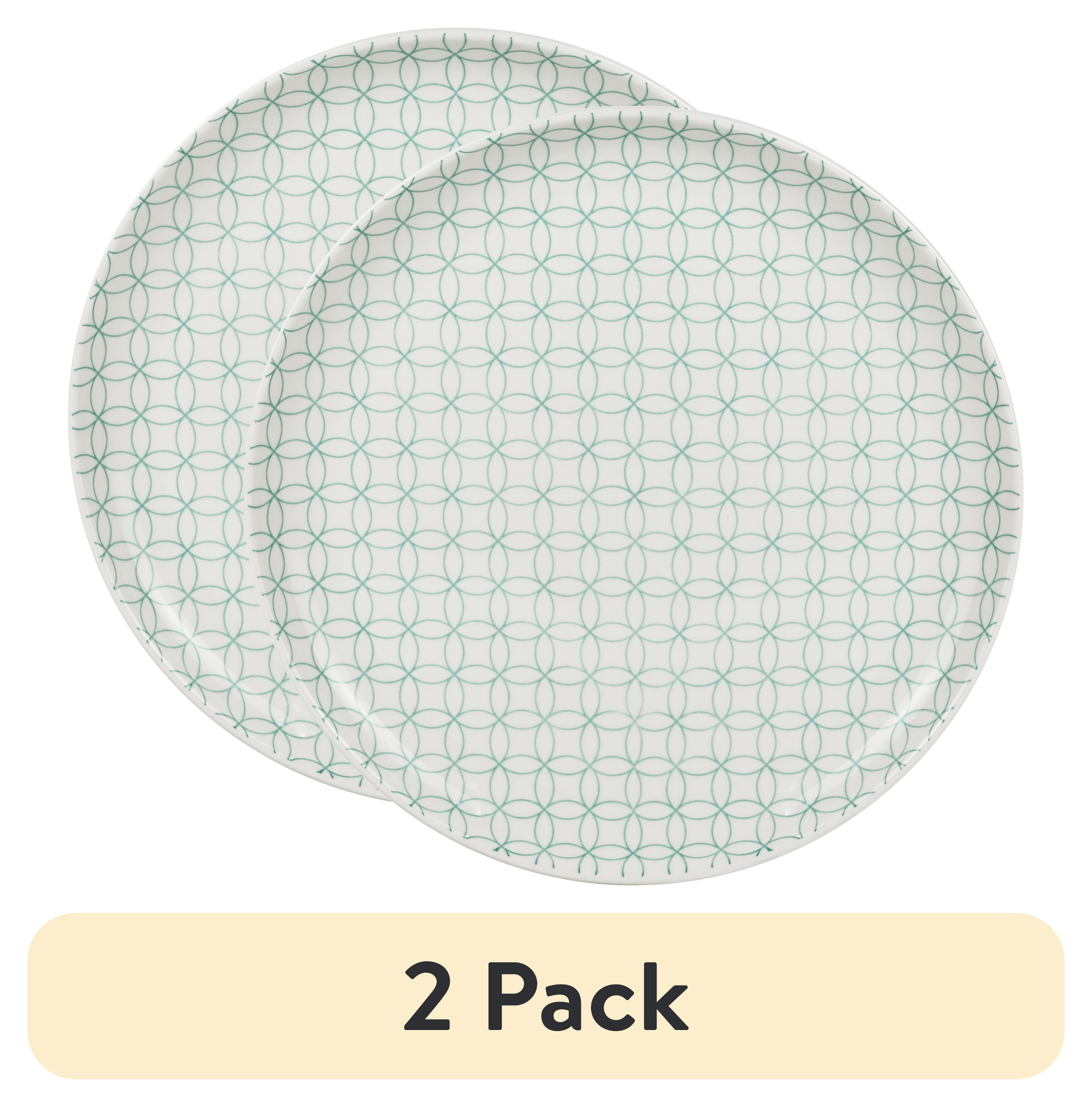 (2 pack) Mainstays Alessandra Mint 4-pack Stoneware Dinner Plate Set, 10.5" - Walmart.com