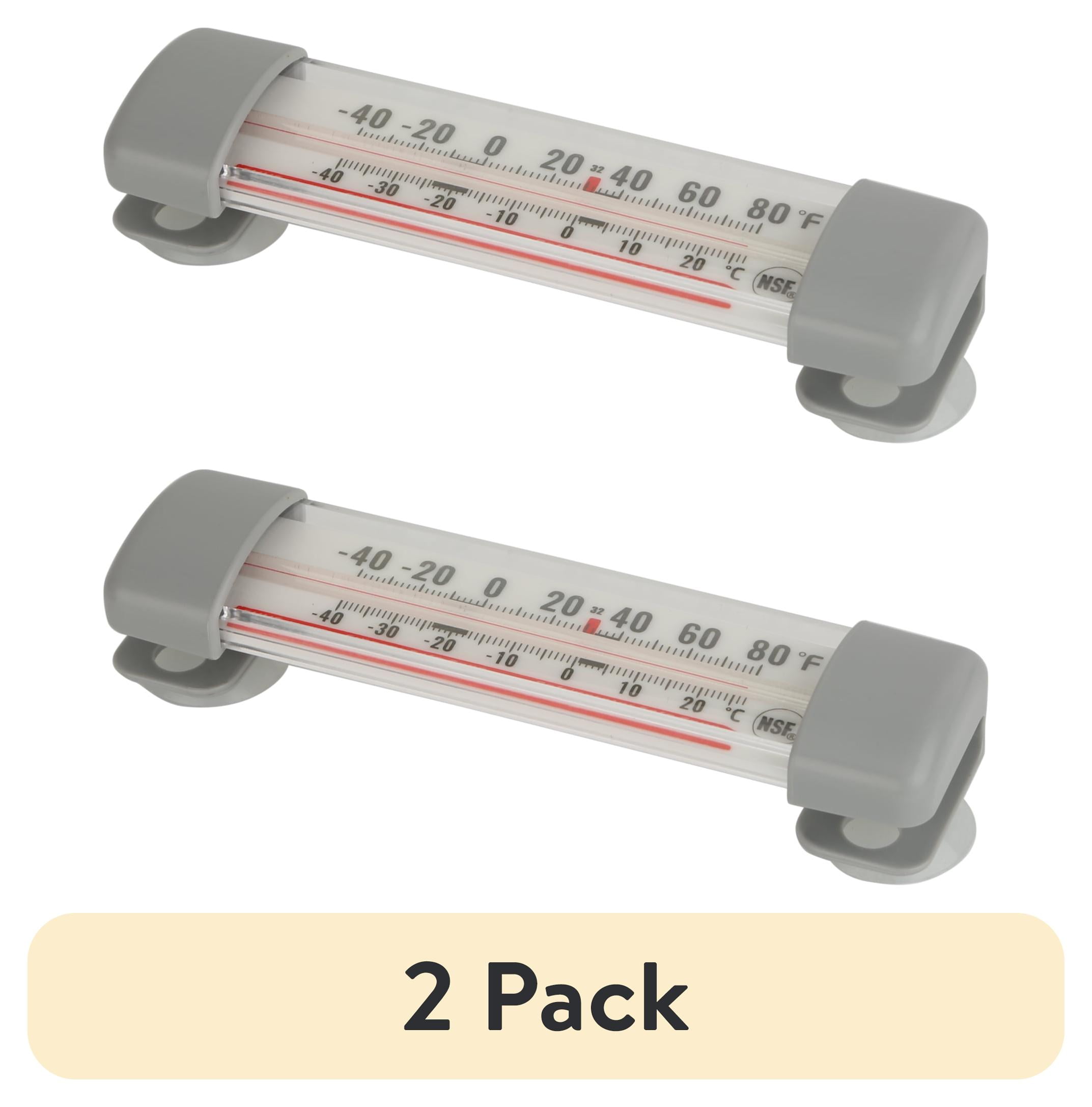 (2 pack) Mainstays Analog ABS Fridge Thermometer for Freezer ...