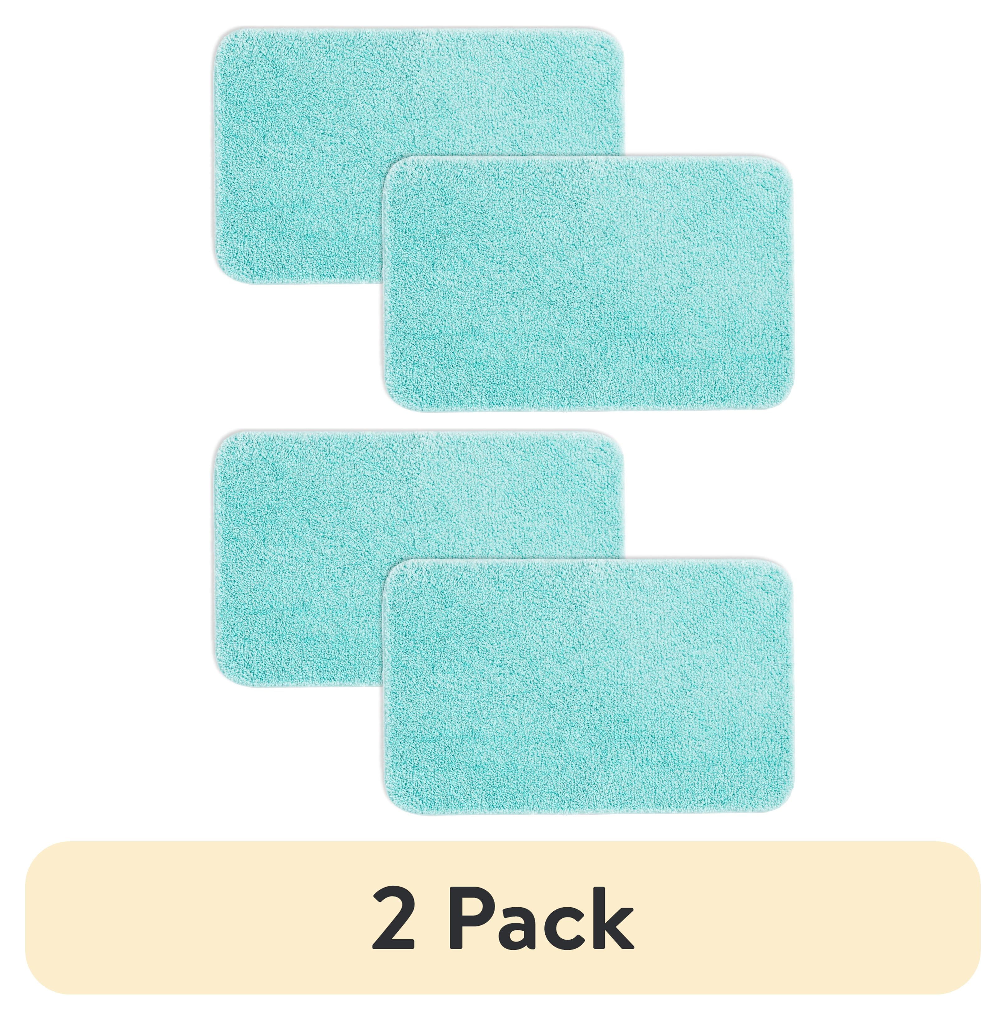 (2 pack) Mainstays Basic 2-Piece Polyester Bath Rug Set, 20" x 32 ...