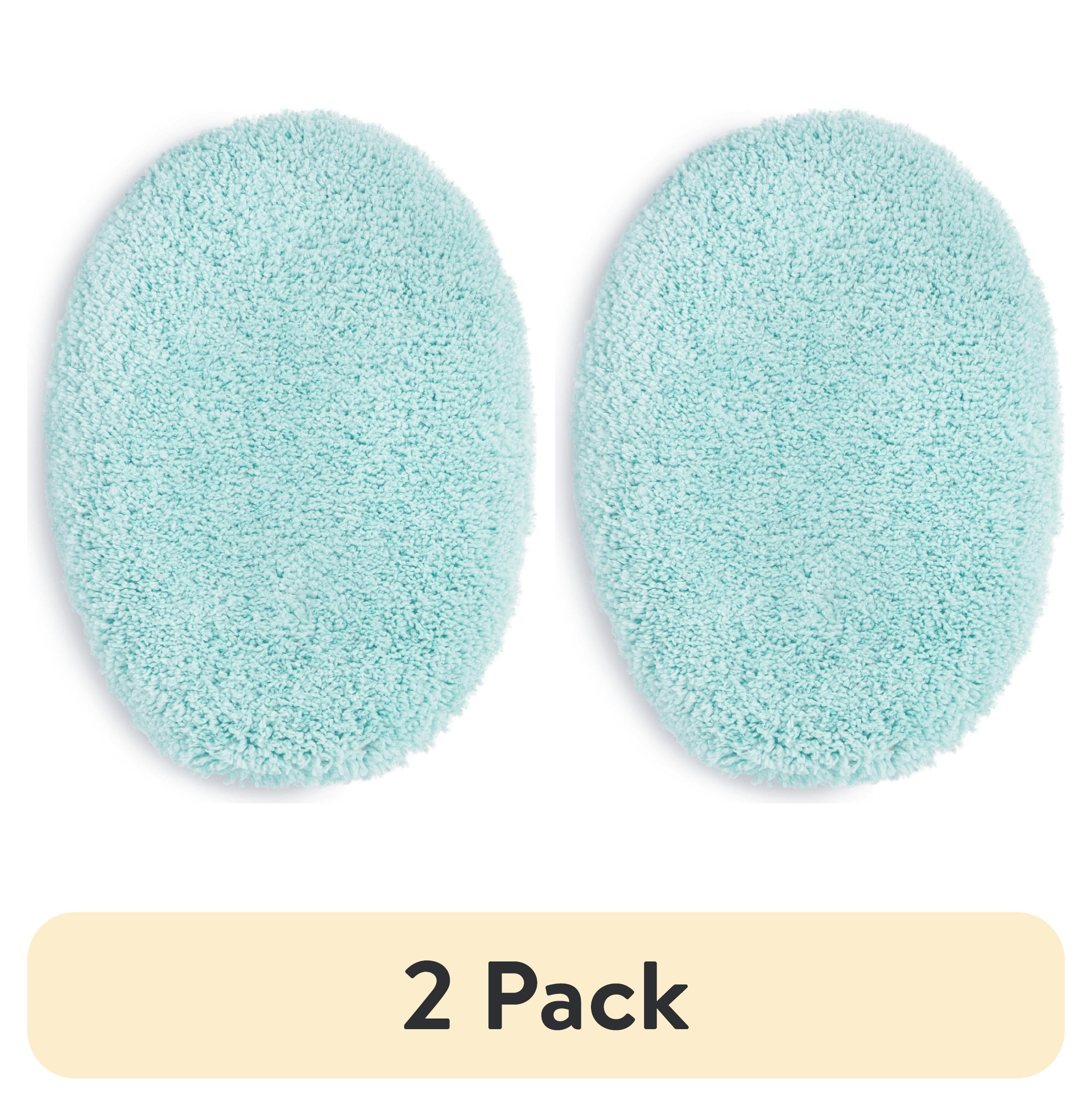(2 pack) Mainstays Basic Polyester 19" x 22" Toilet Lid Cover, Aqua ...