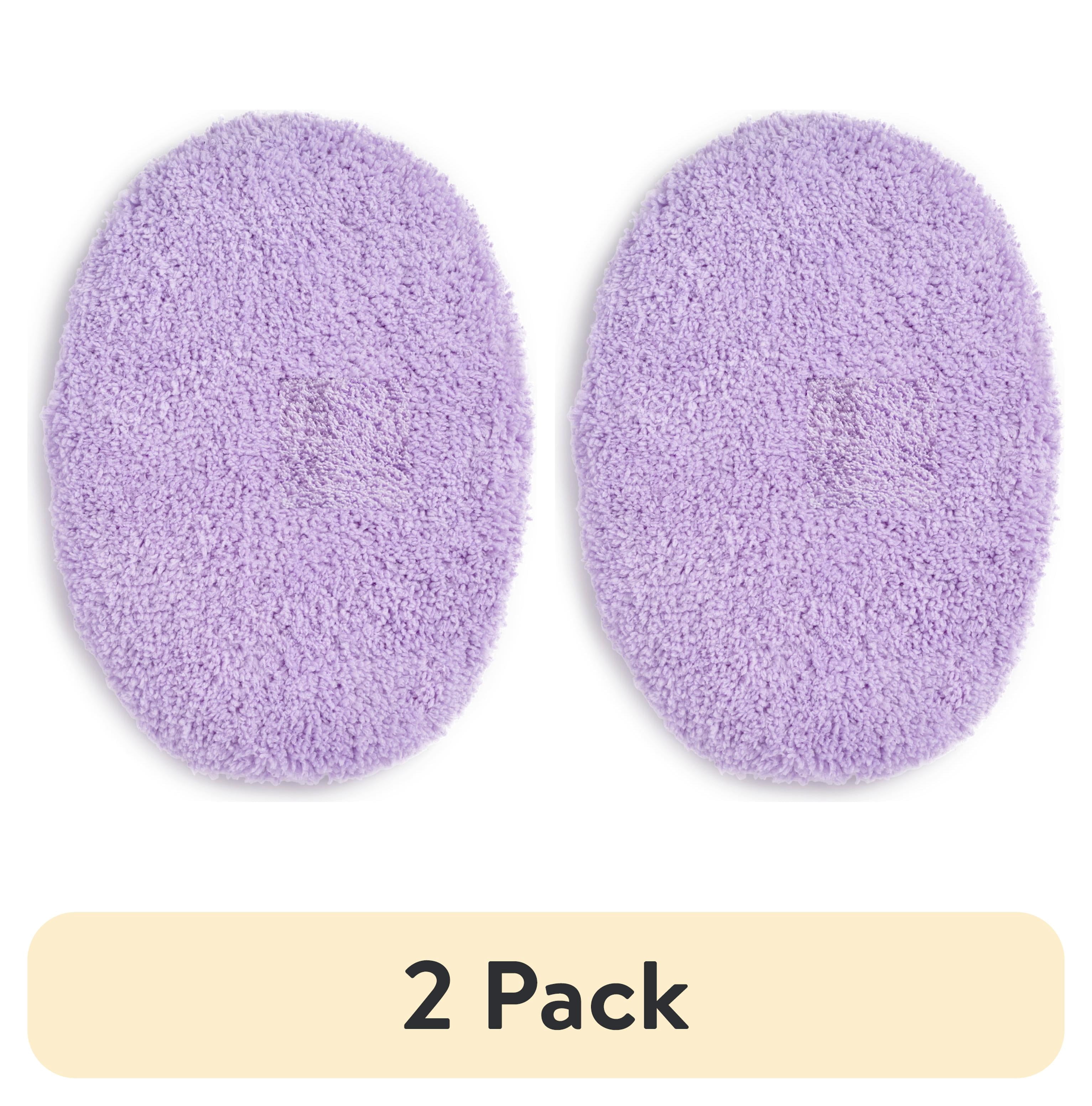 (2 pack) Mainstays Basic Polyester 19" x 22" Toilet Lid Cover, Lavendar ...