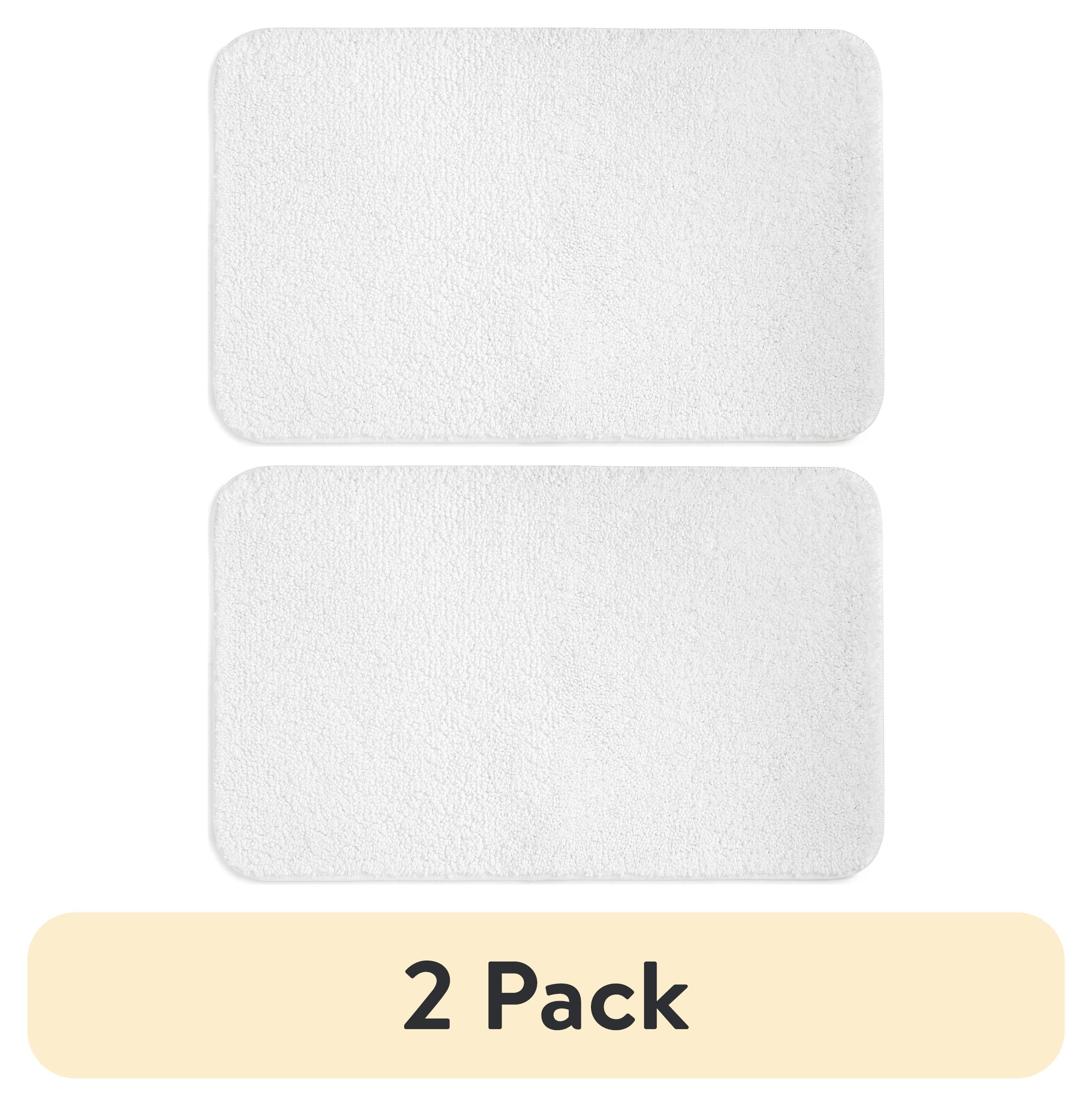 (2 pack) Mainstays Basic Polyester Bath Rug, White, 20" x 32" - Walmart.com