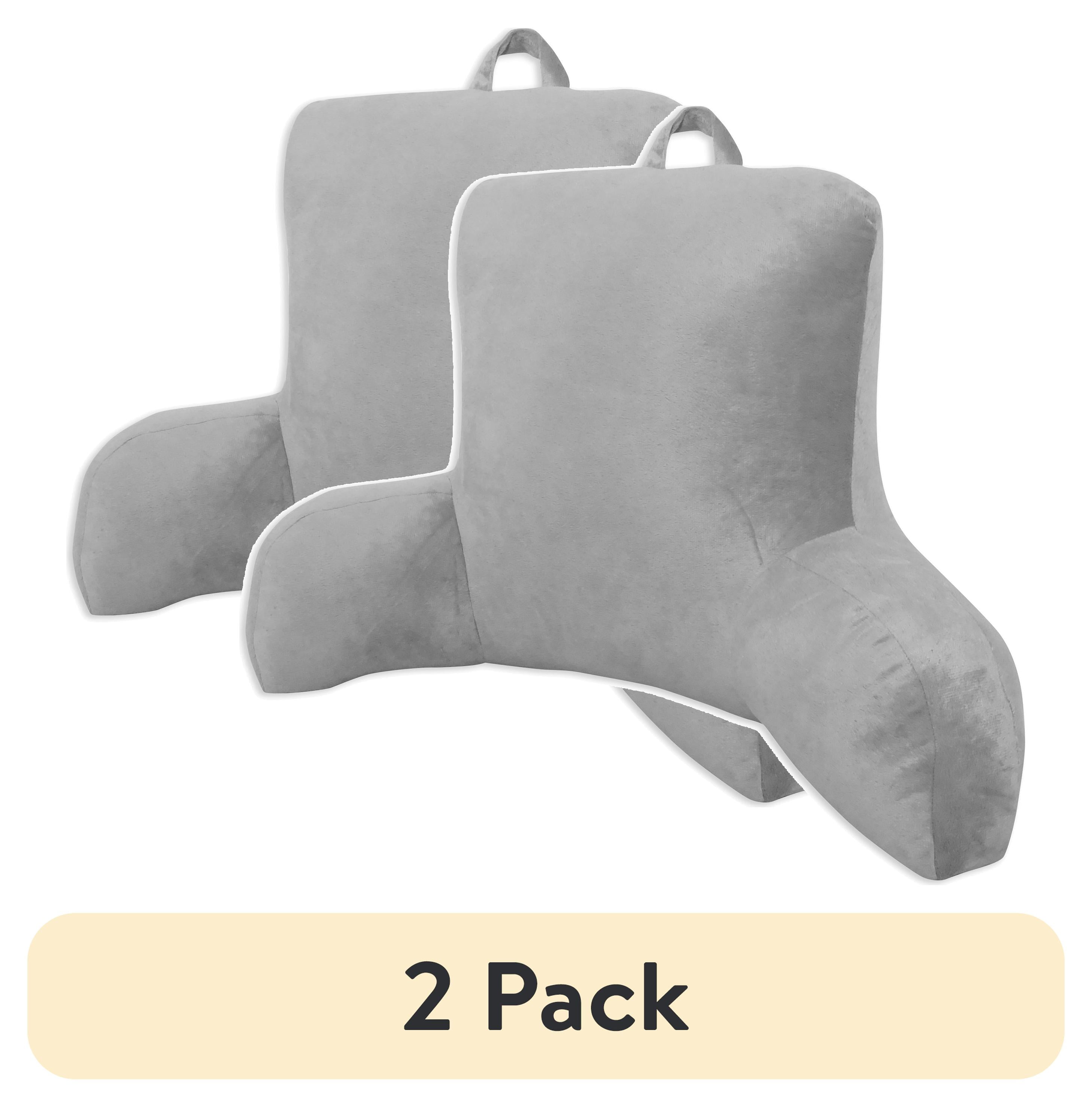 (2 pack) Mainstays Bed Rest Lounger Pillow -Faux Mink Fabric with ...