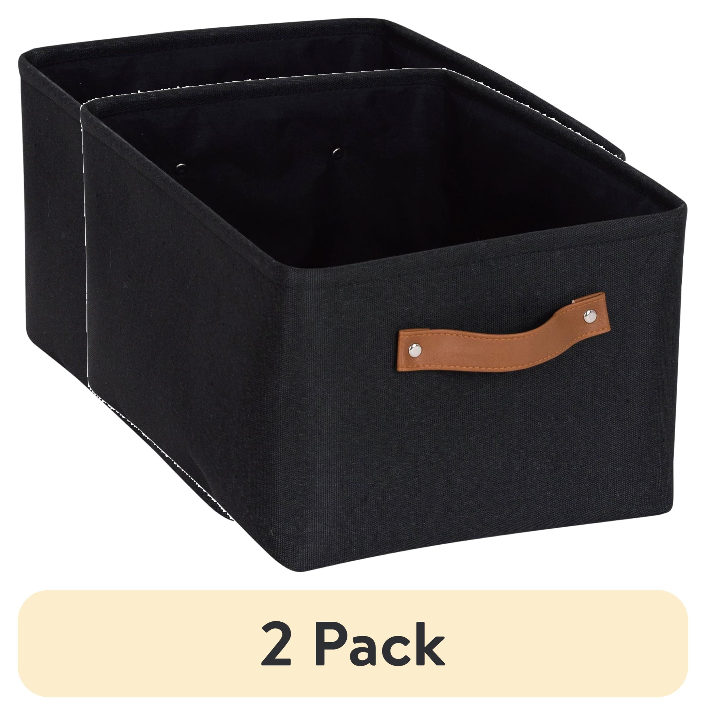 Mainstays Black Canvas Storage Basket - Organizer Home & Office ...