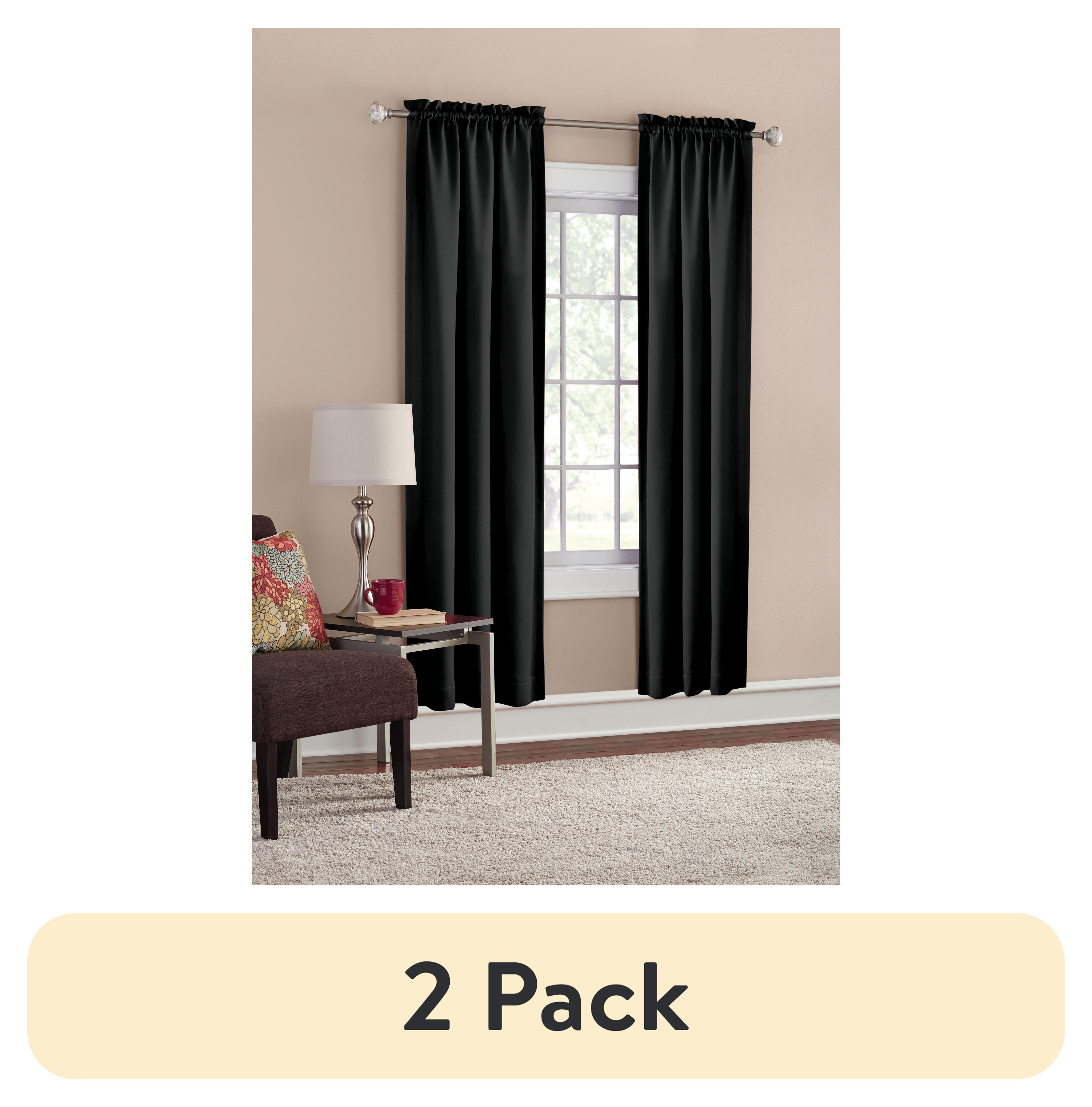 Mainstays Blackout Curtain Panel - Black 30W x 84L - Walmart.com