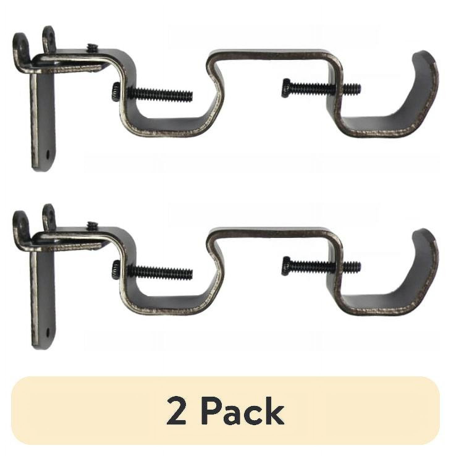 (2 pack) Mainstays Bronze Double Rod Converter Brackets (2 Count ...