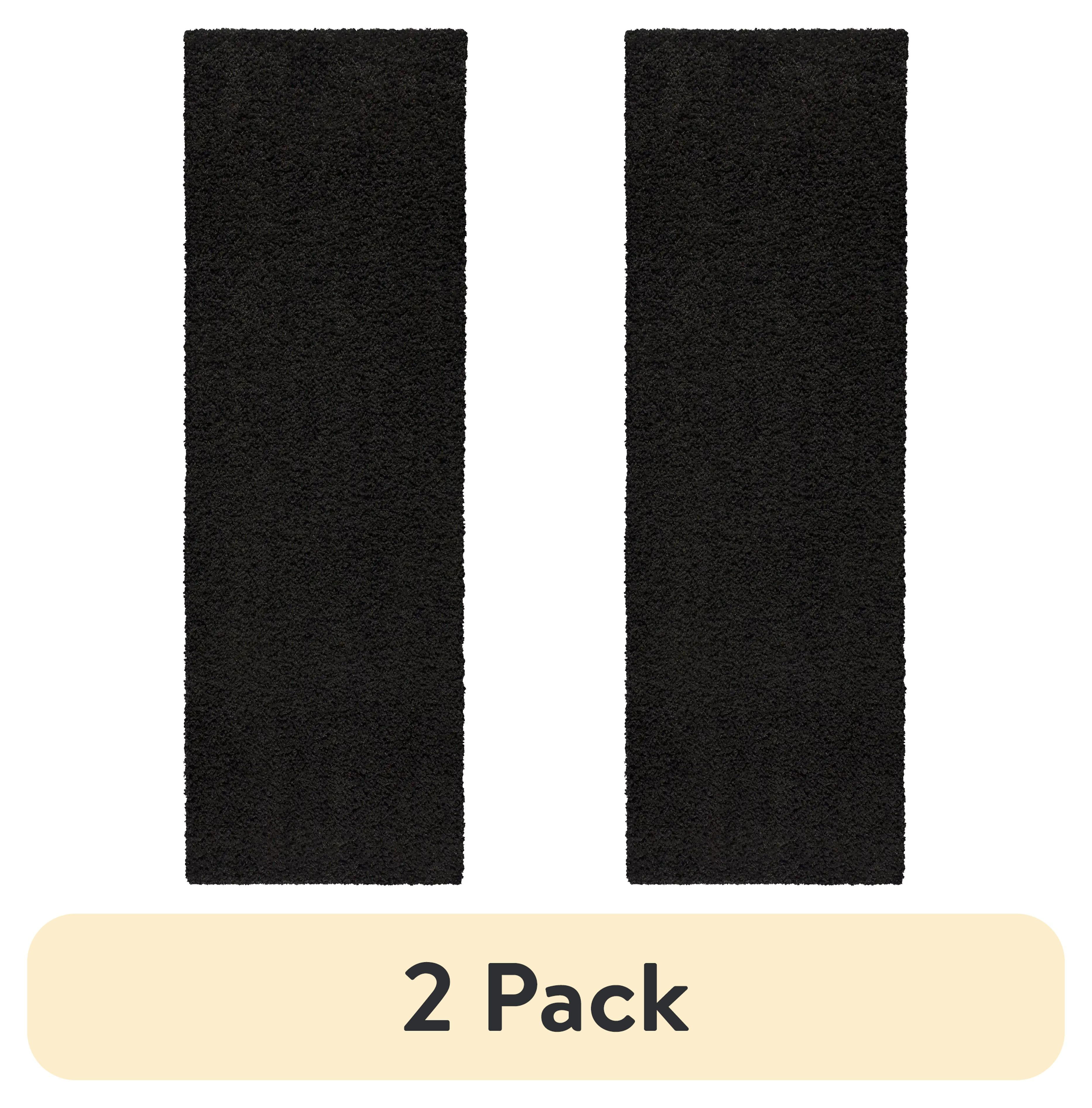 Mainstays Black Shag Runner Rug - Stain & Fade Resistant - Walmart.com