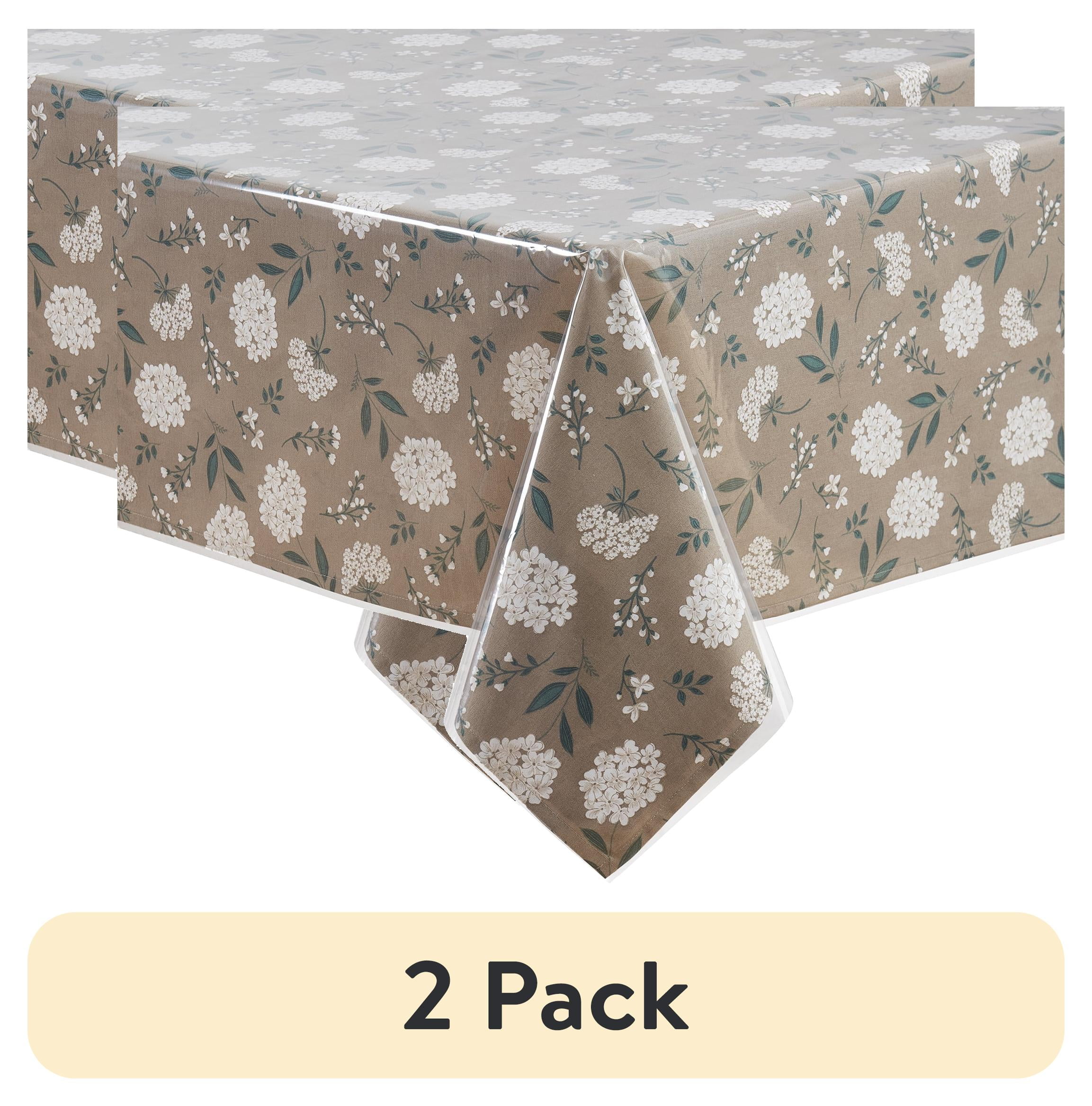 (2 pack) Mainstays Clear PEVA Table Protector 60" x 102" Rectangle ...
