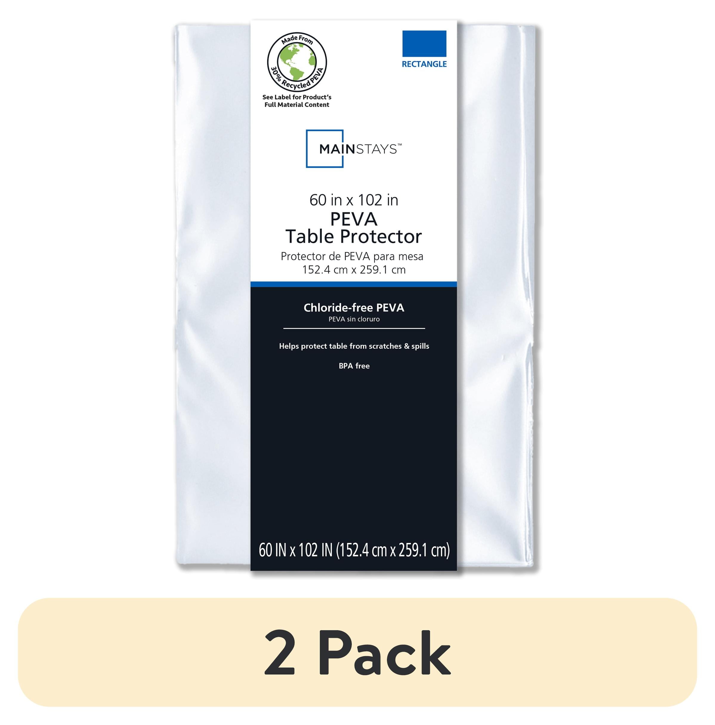(2 pack) Mainstays Clear PEVA Table Protector 60" x 102" Rectangle ...
