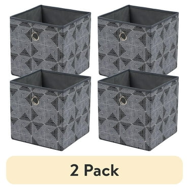 Mainstays Collapsible Cube Fabric Storage Bins (10.5" x 10.5"), 6 Pack ...