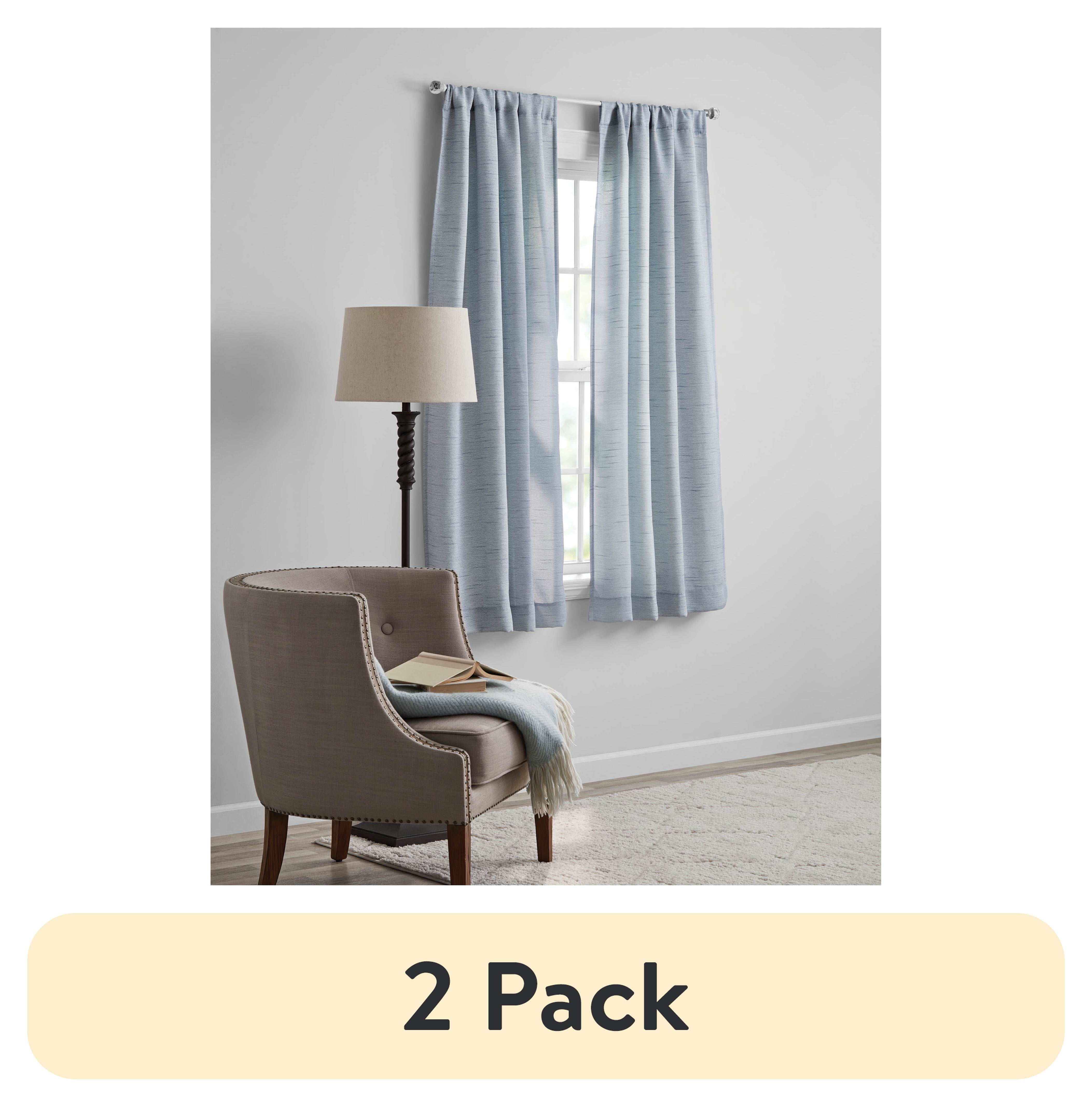 (2 pack) Mainstays Como Textured Light Filtering Curtain Panel Pair ...