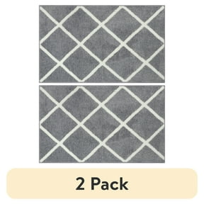Mainstays Diamond Plush Grey Indoor 20" x 34" Accent Rug - Walmart.com