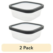 Mainstays Food Storage Container, Round, Grey, 47oz Capacity - Walmart.com