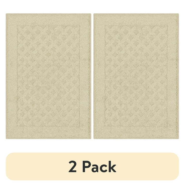 Mainstays Dylan Solid Diamond Beige Accent Rug 1'8 x 2'6 Durable ...