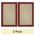 Mainstays Farmhouse Faux Sisal Red Border Rug 26 x 310 - Walmart.com