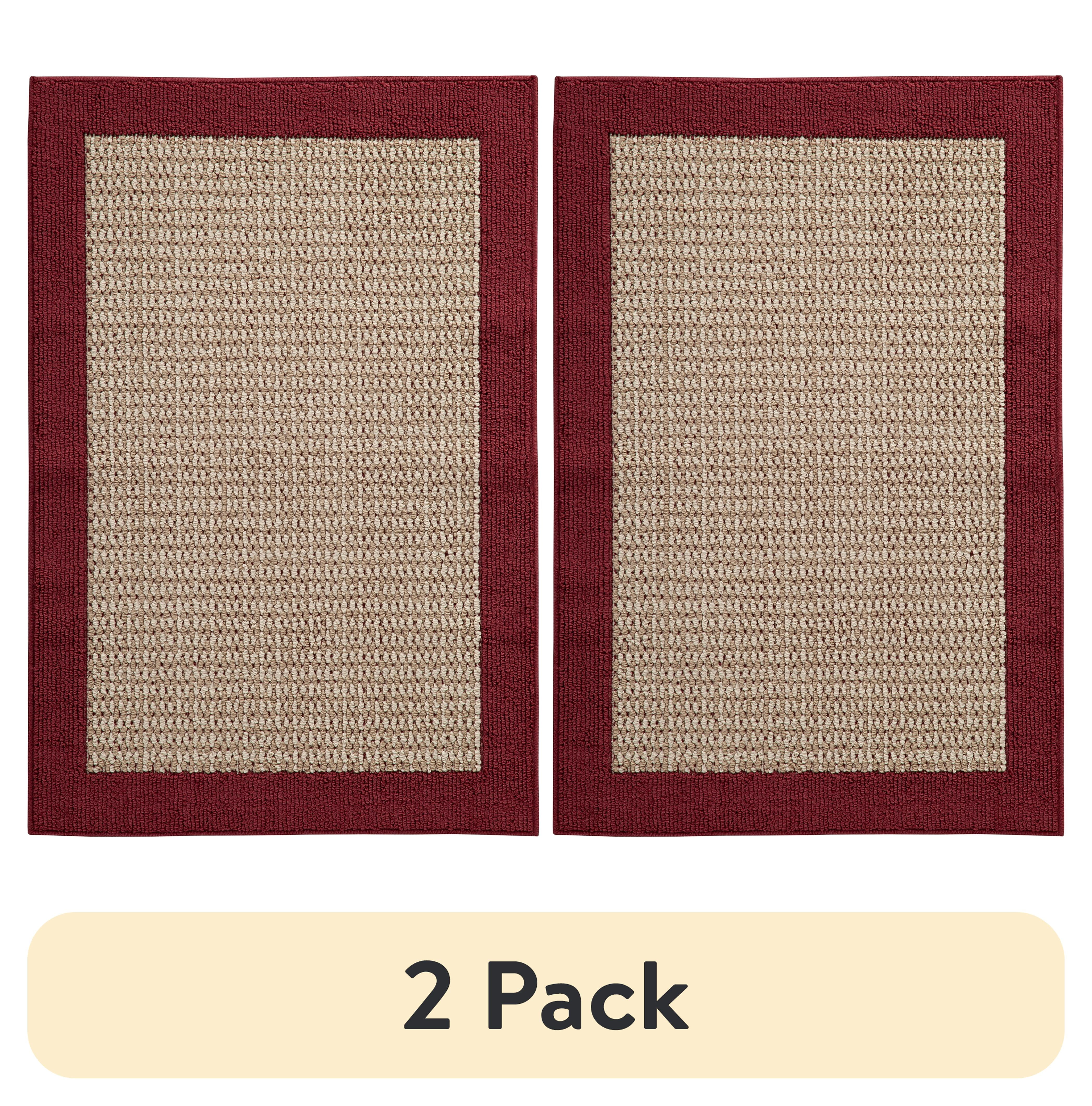 Mainstays Farmhouse Faux Sisal Red Border Rug 26 x 310 - Walmart.com