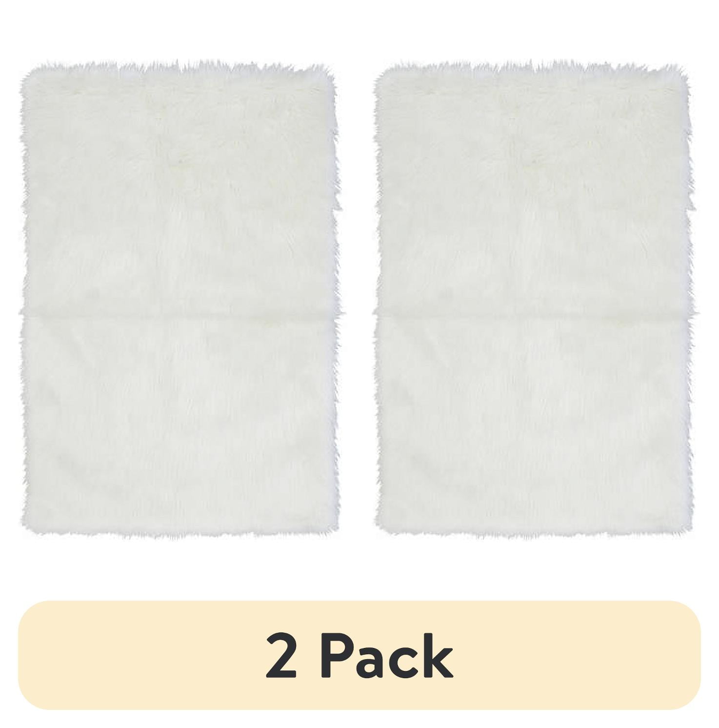 Free Shipping! Mainstays Flokati White Fur Accent Rug 30x46 in Luxurious Dorm Room Carpet ...