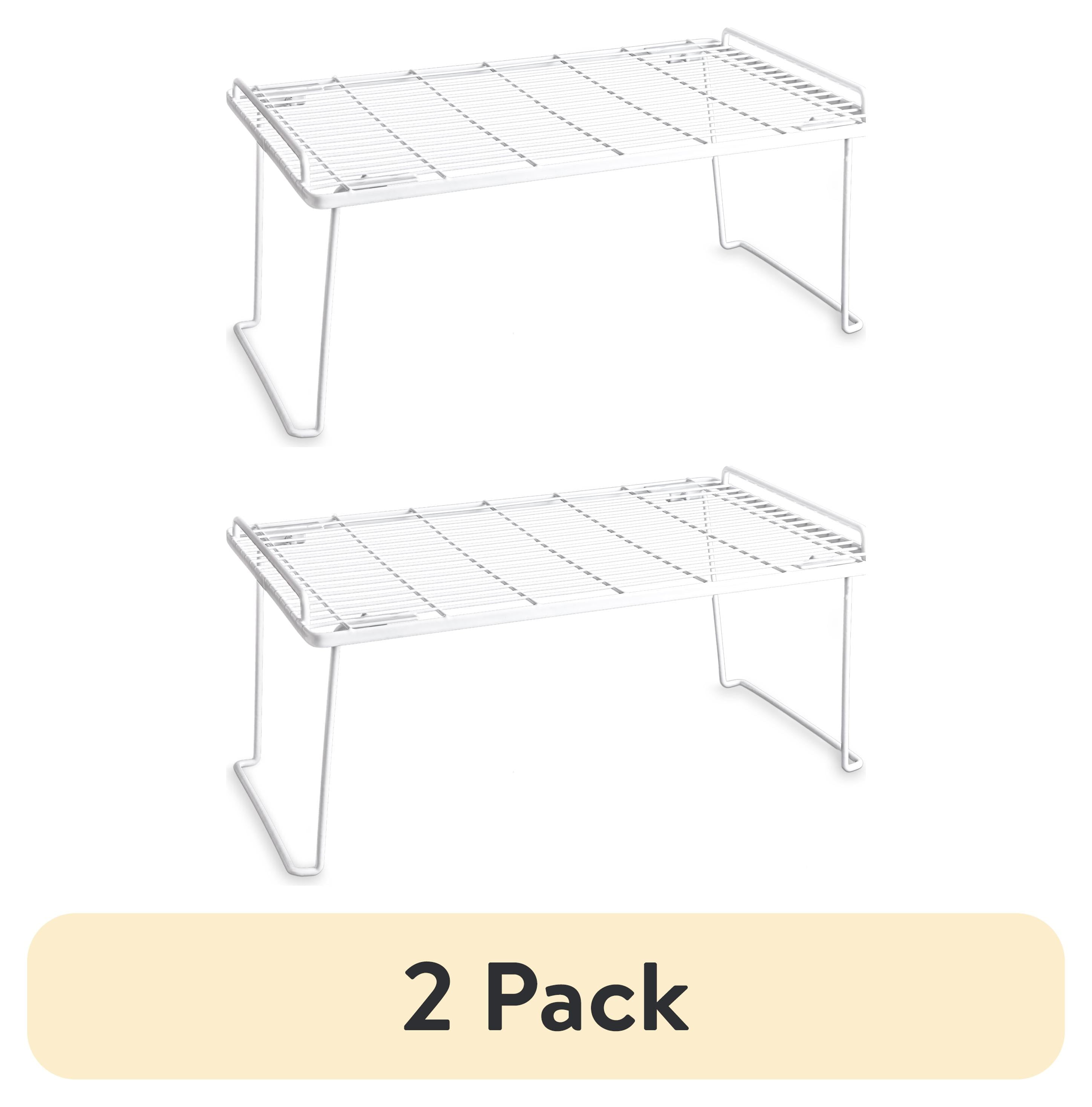(2 pack) Mainstays Folding White Wire Shelf - Kitchen, Pantry Organizer ...