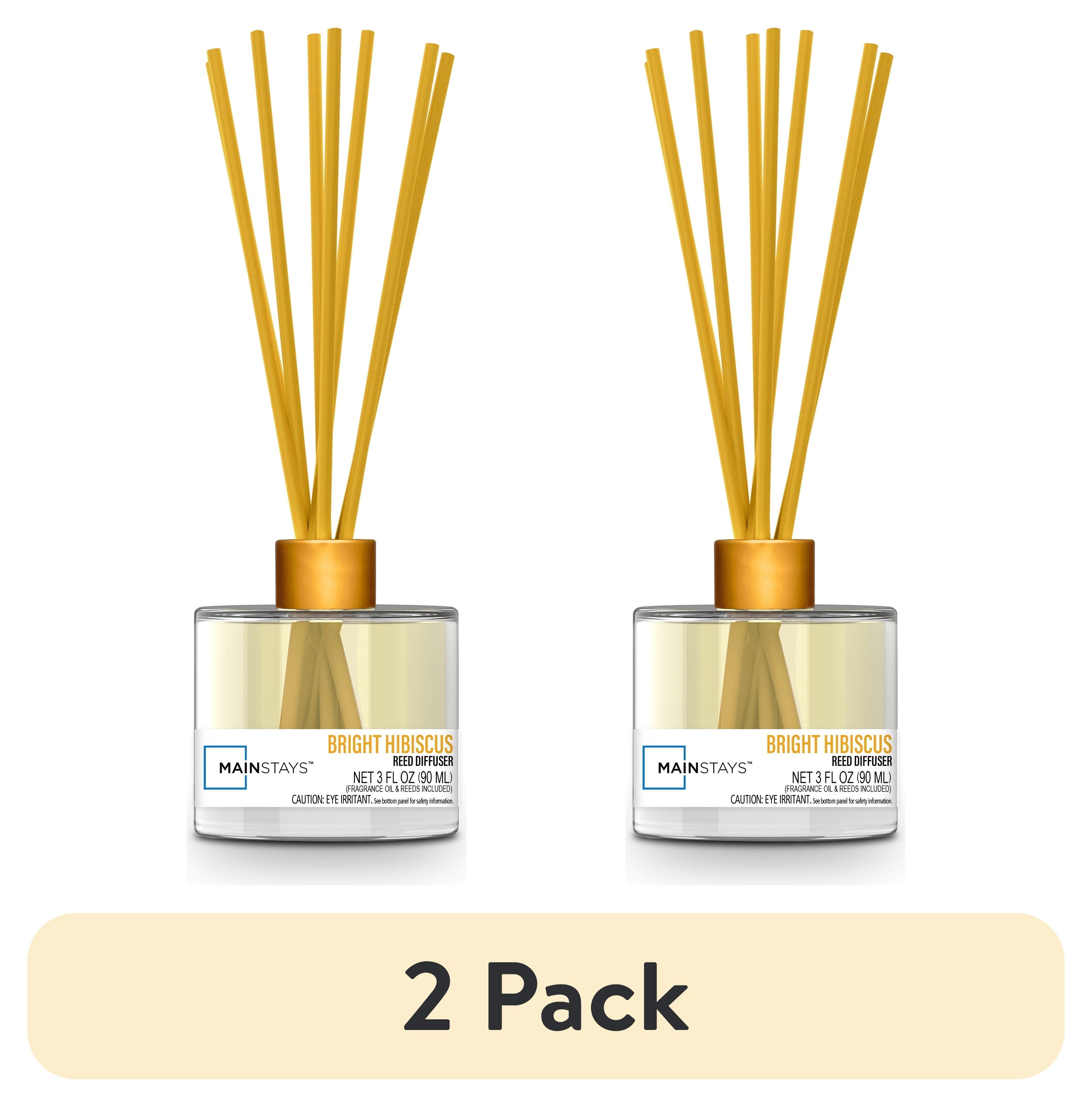 (2 pack) Mainstays Glass Diffuser with Reeds, Bright Hibiscus, 3.0 fl oz - Walmart.com