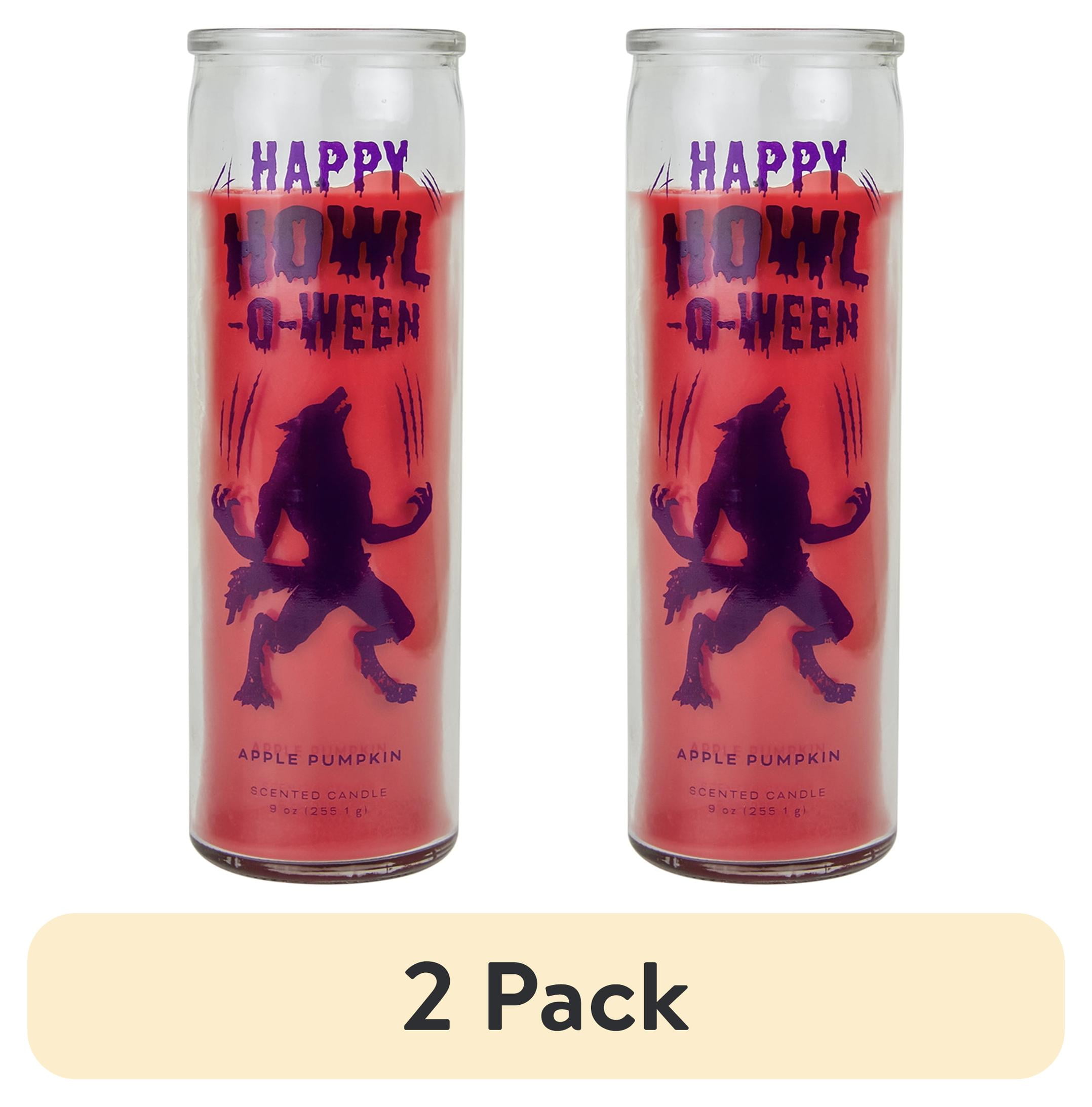 (2 pack) Mainstays Happy Howl-o-ween Scented Candle, Apple Pumpkin ...