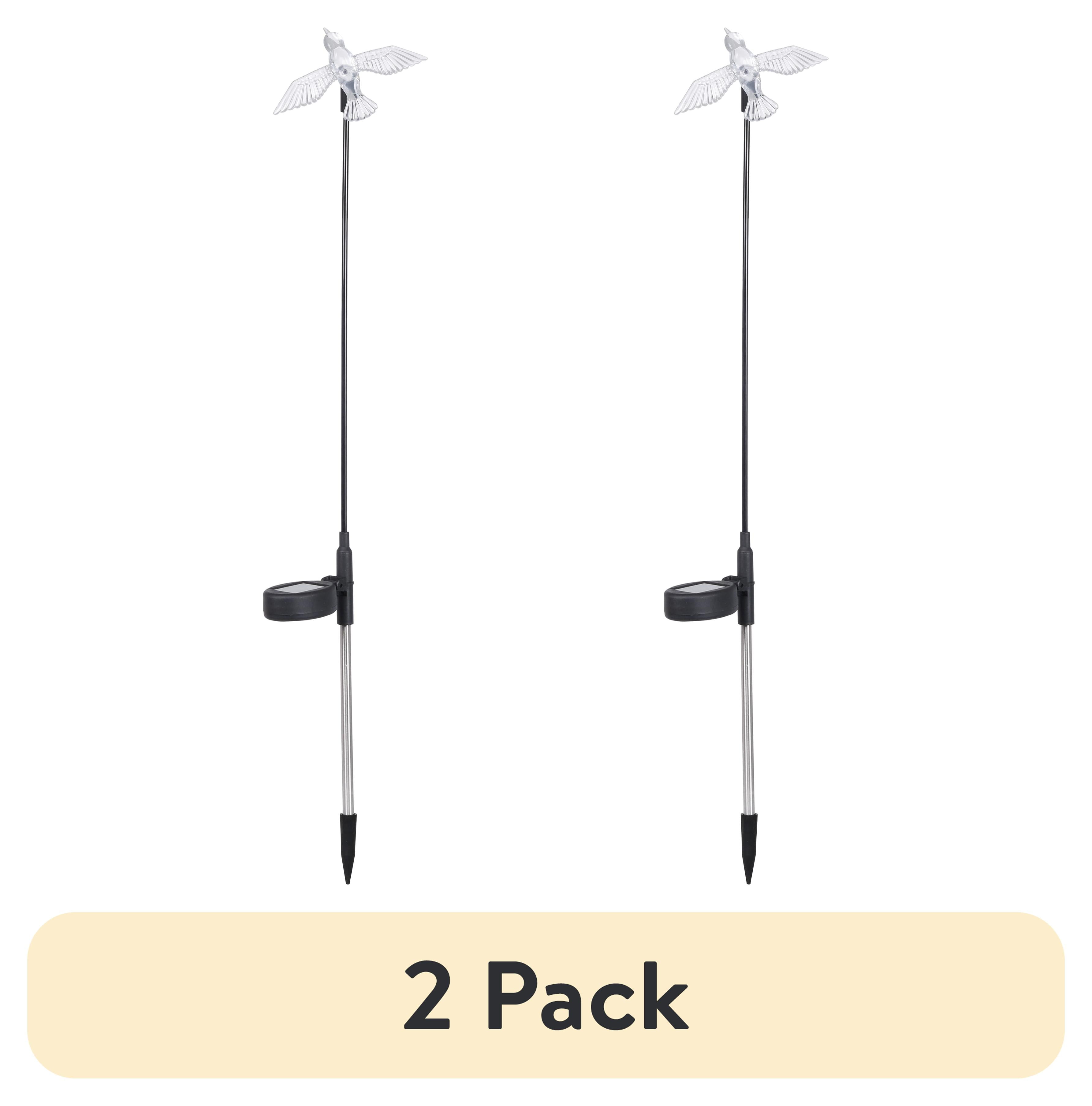 (2 pack) Mainstays Hummingbird Solar Garden Pathway Light, Acrylic and ...