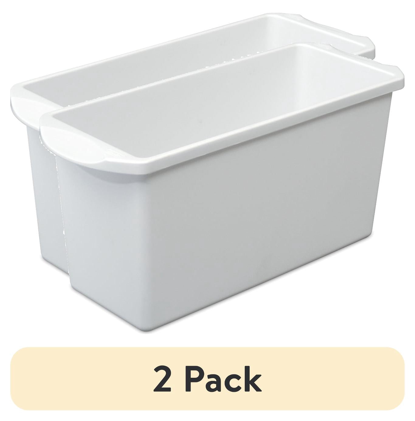 (2 pack) Mainstays White Ice Cube Bin, Durable BPA-Free Plastic ...