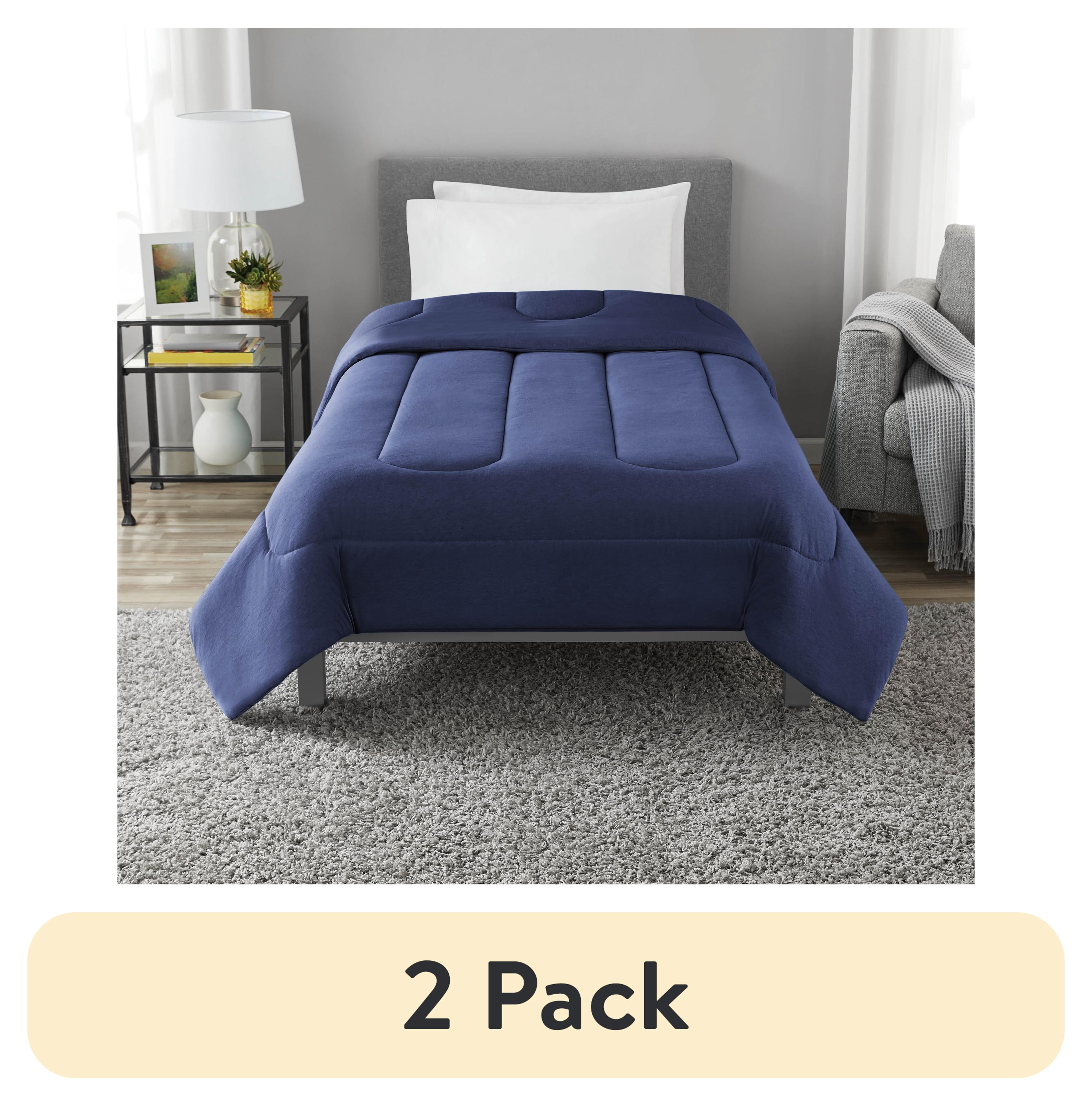Mainstays Jersey Knit Comforter - Twin/Twin XL Navy - Walmart.com