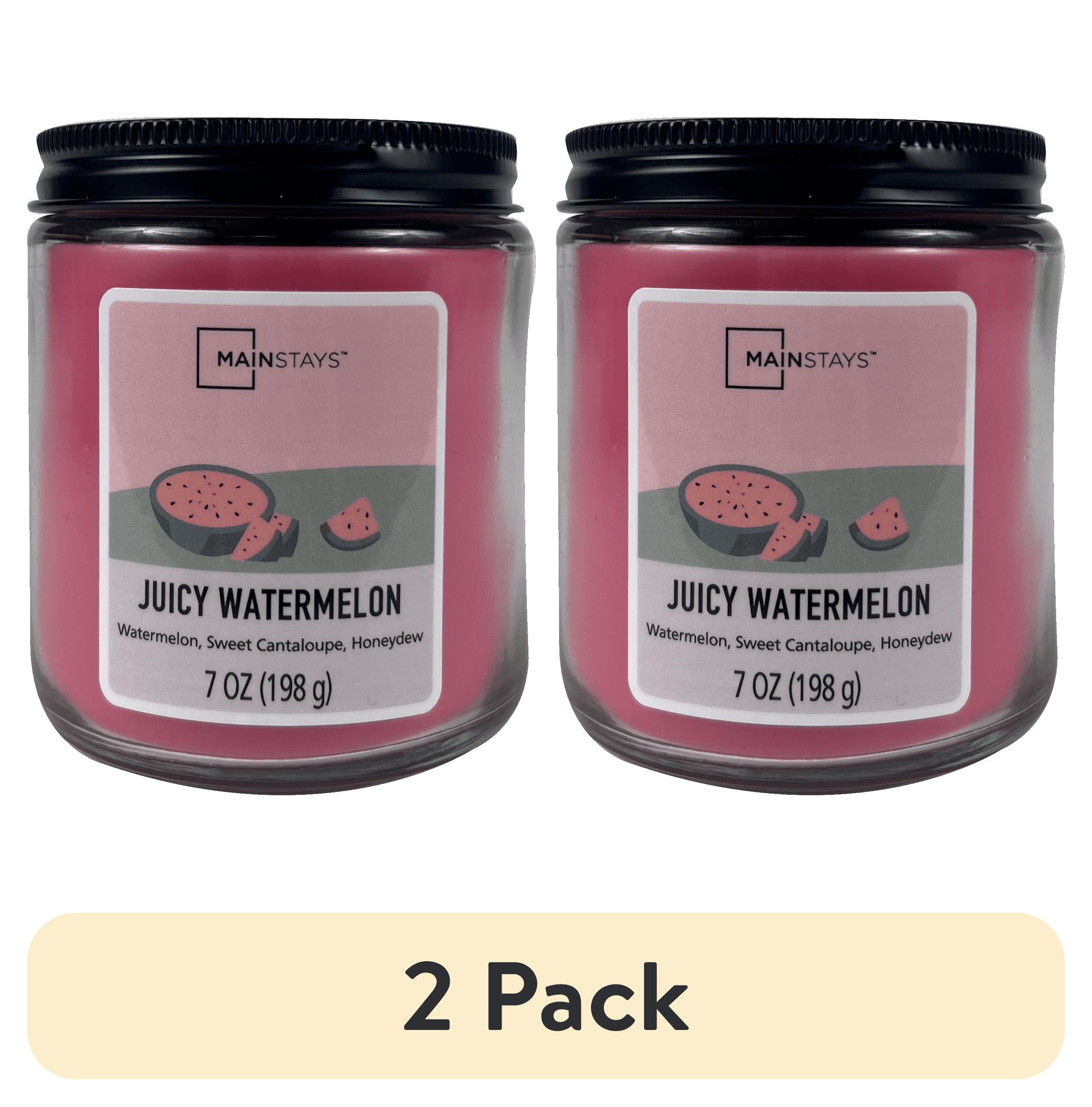 Mainstays Juicy Watermelon Scented Single-Wick Jar Candle 7 oz with ...