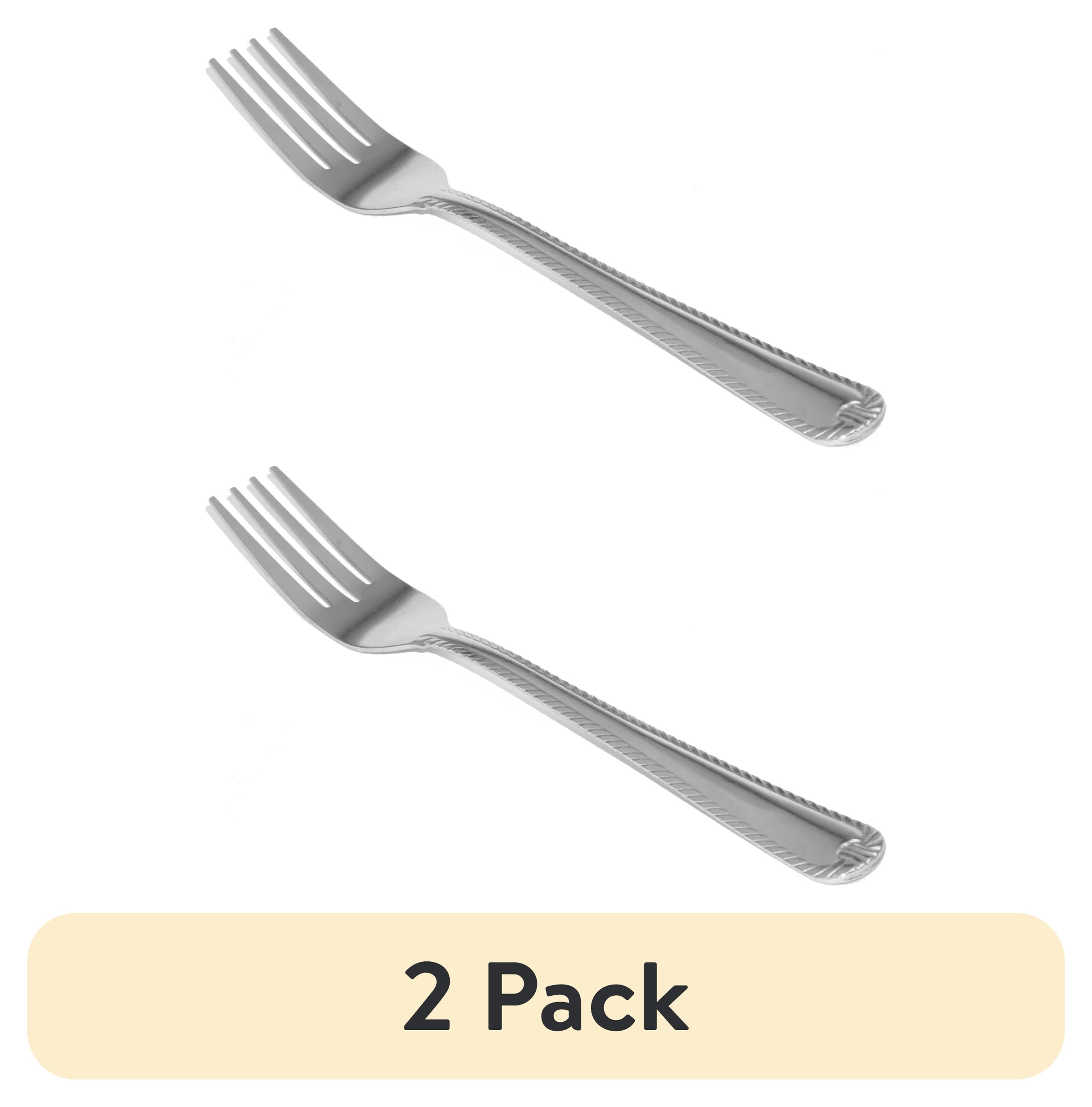 (2 pack) Mainstays Lace Stainless Steel Silver Adult Dinner Spoon, 4 ...