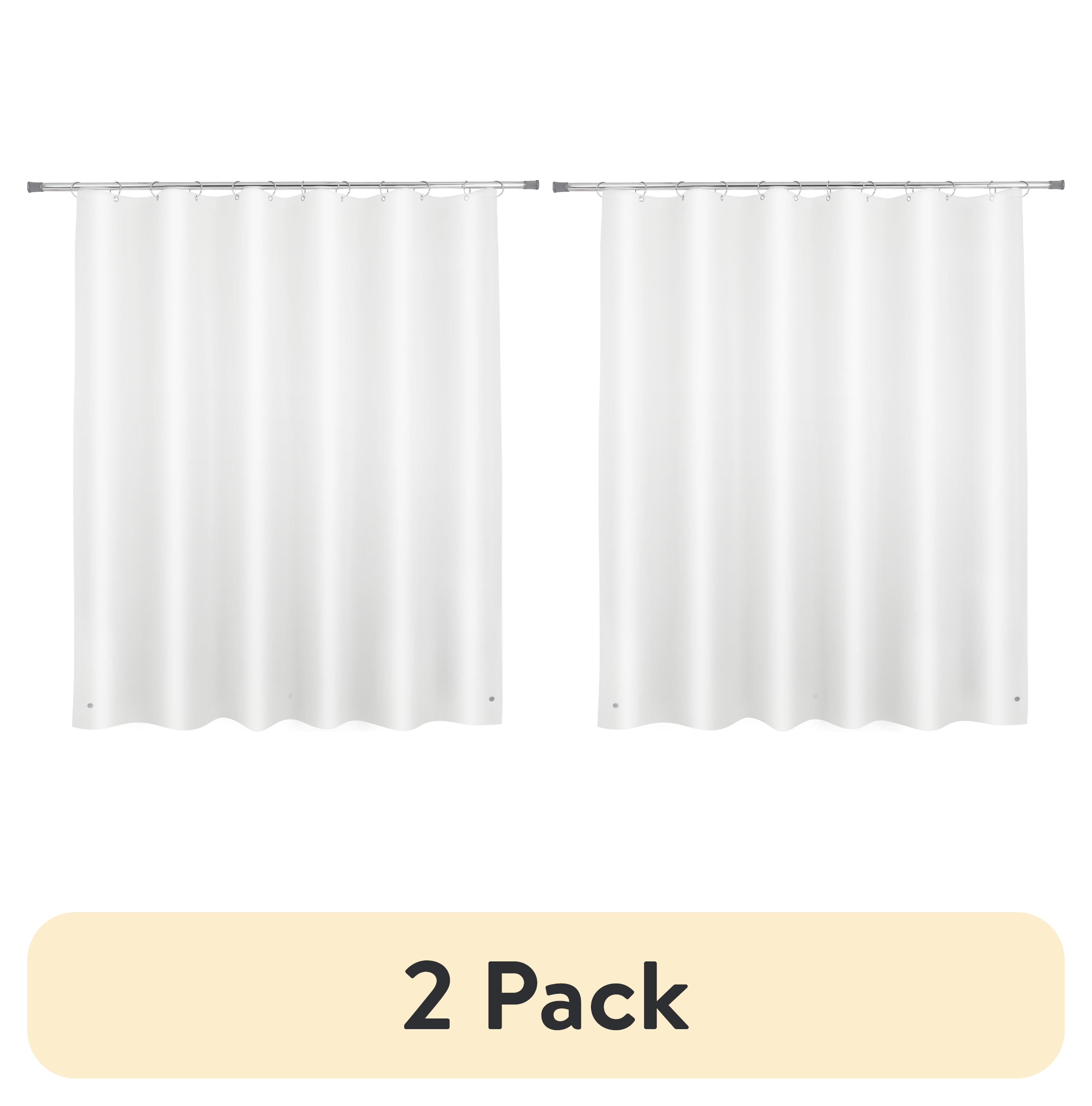 Mainstays Medium Weight PEVA Shower Liner 70x71 Frosty with Magnets and ...