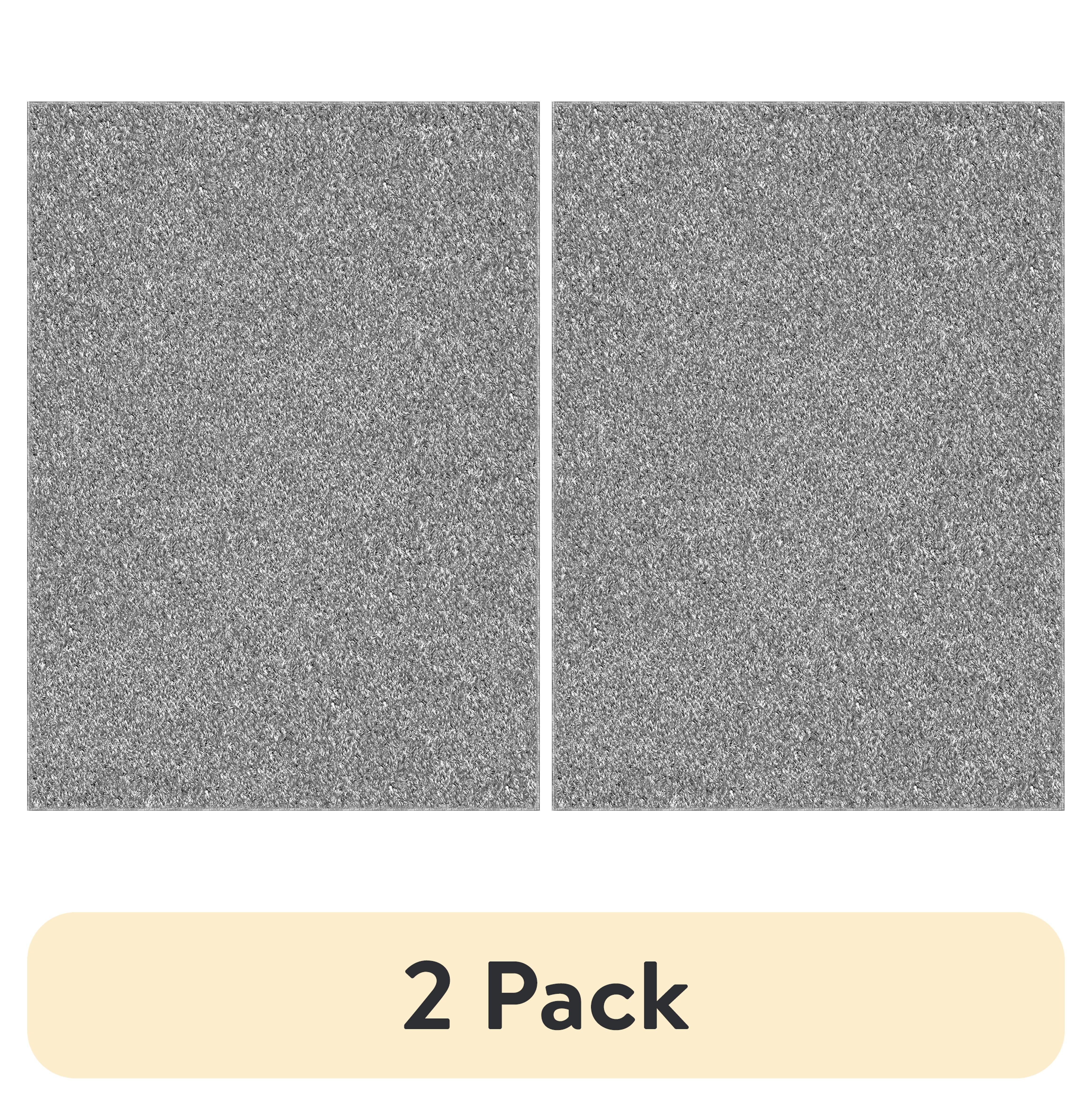 Free Shipping! Mainstays Microfiber Plush Shag Area Rug 47 x 65 Gray ...