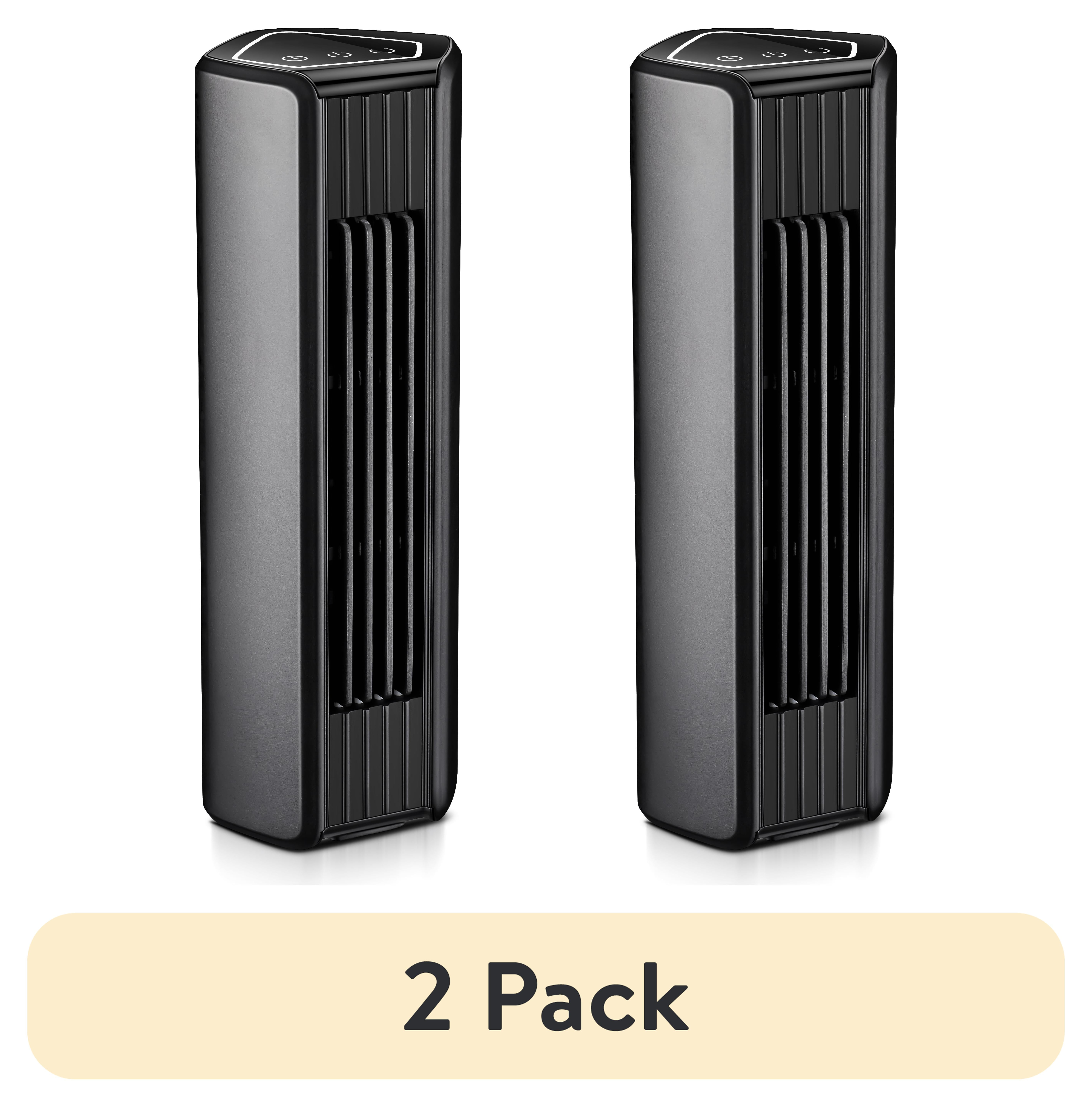 (2 pack) Mainstays Mini 12" Tower Fan with Oscillation and Timer, 3 ...