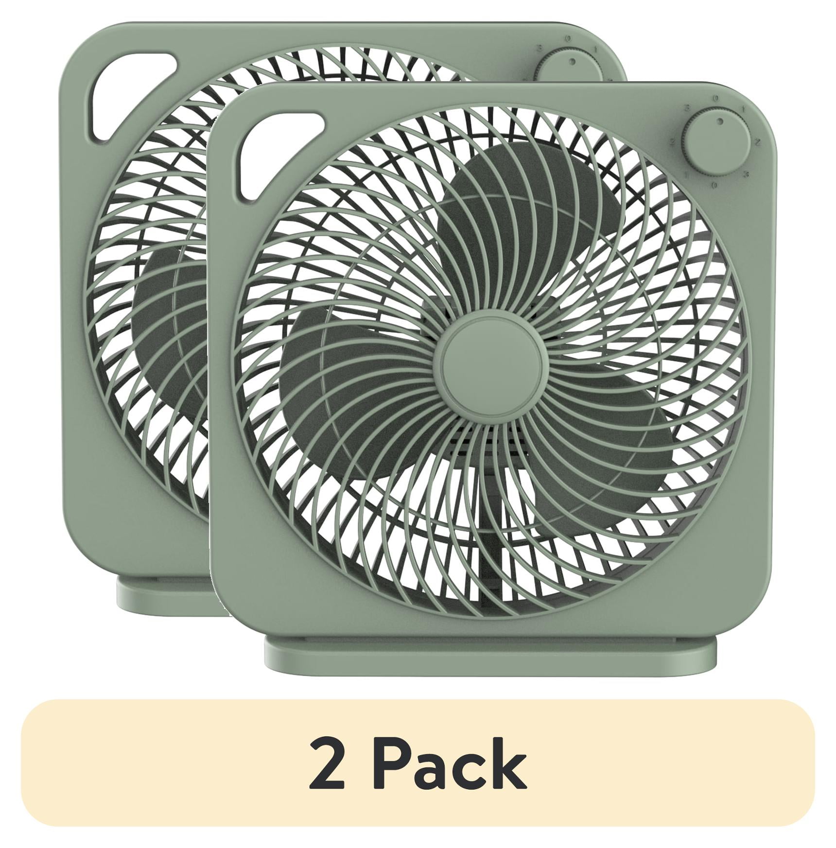 (2 pack) Mainstays New Style 9 inch Box Indoor Comfort Personal AC ...