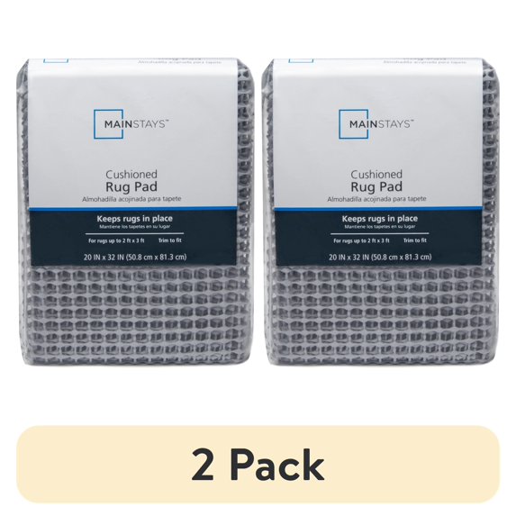 (2 pack) Mainstays Non-Skid, Non Slip, PVC-coated Polyester Rug Pad ...