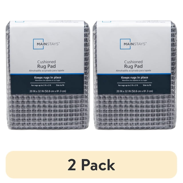(2 pack) Mainstays Non-Skid, Non Slip, PVC-coated Polyester Rug Pad ...