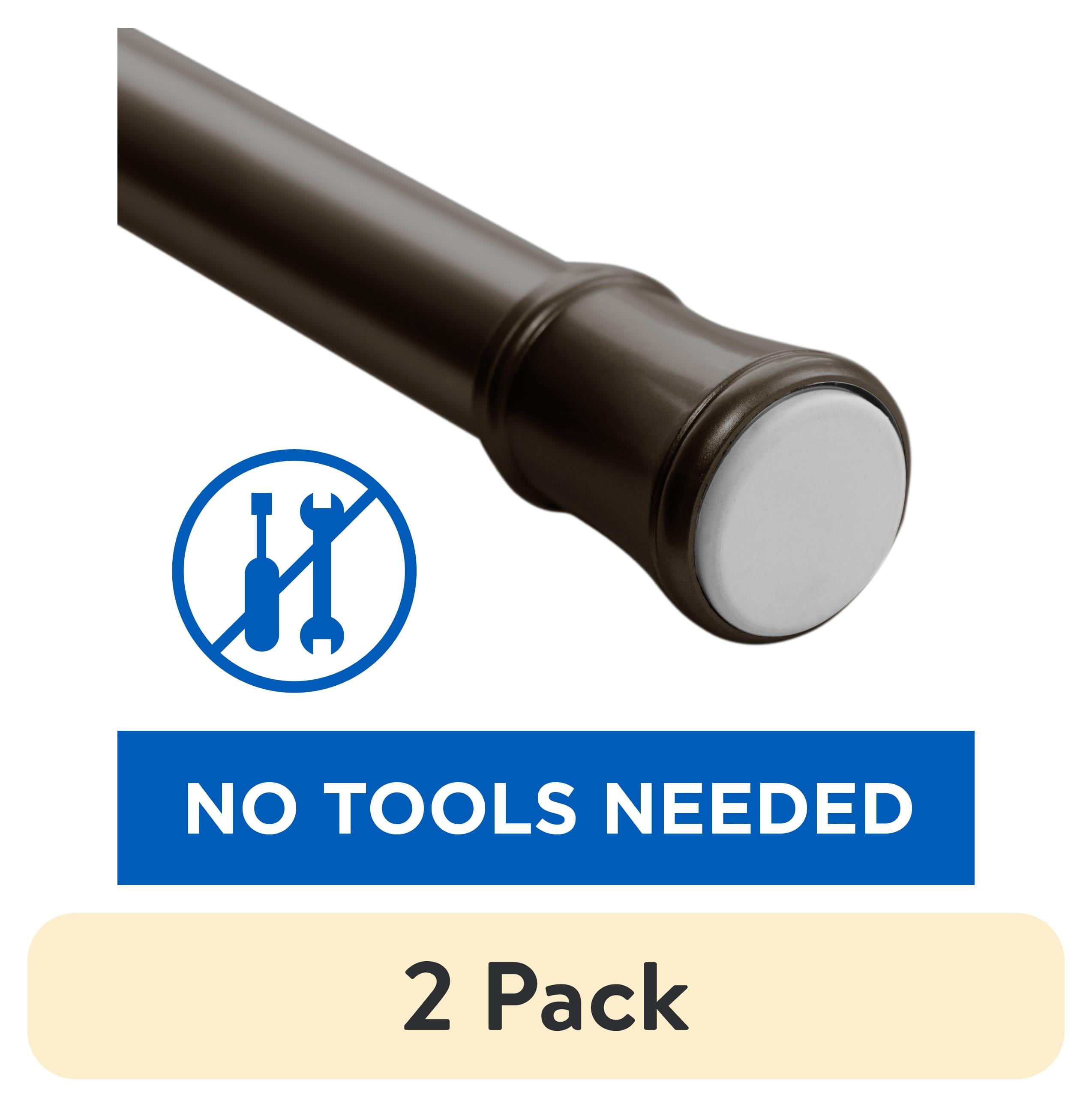 Mainstays Adjustable Tension Curtain Rod 46-84 Inch Oil Rubbed Bronze 1 ...